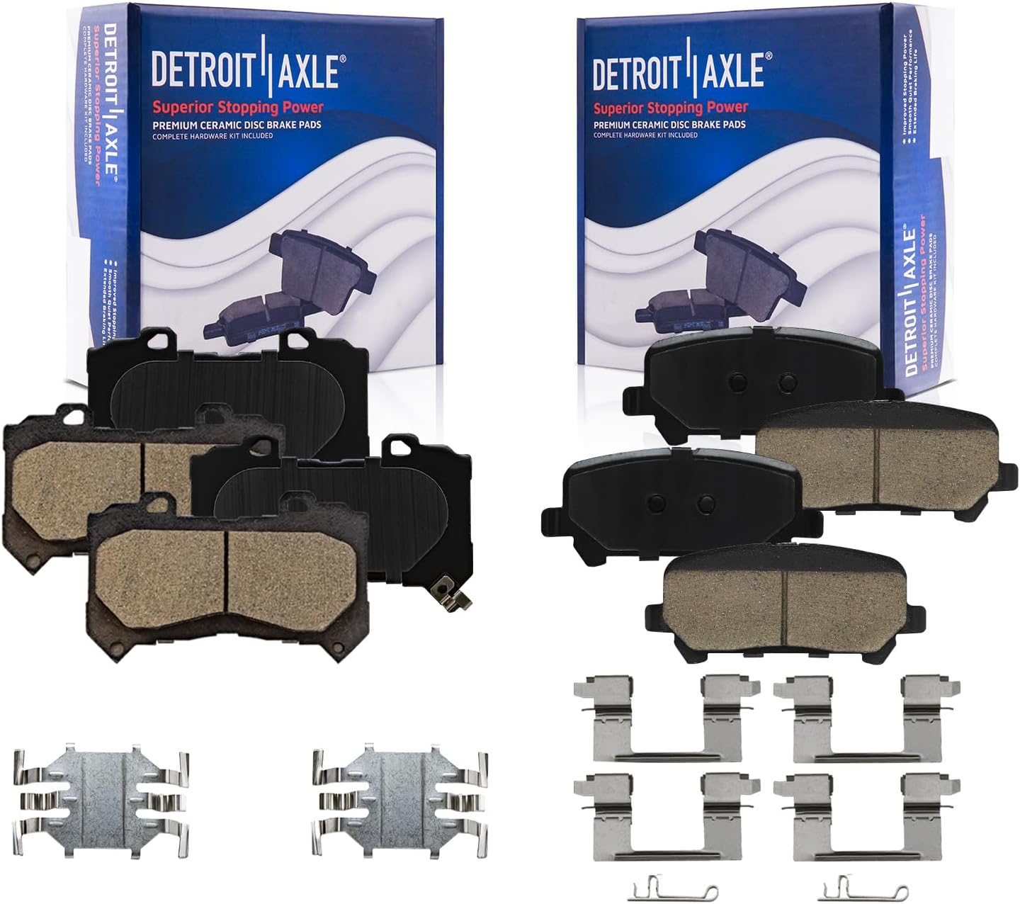 Amazon.com: Detroit Axle - 4pc Brake Pads for 15-20 Chevy Colorado GMC Canyon, Front and Rear ...