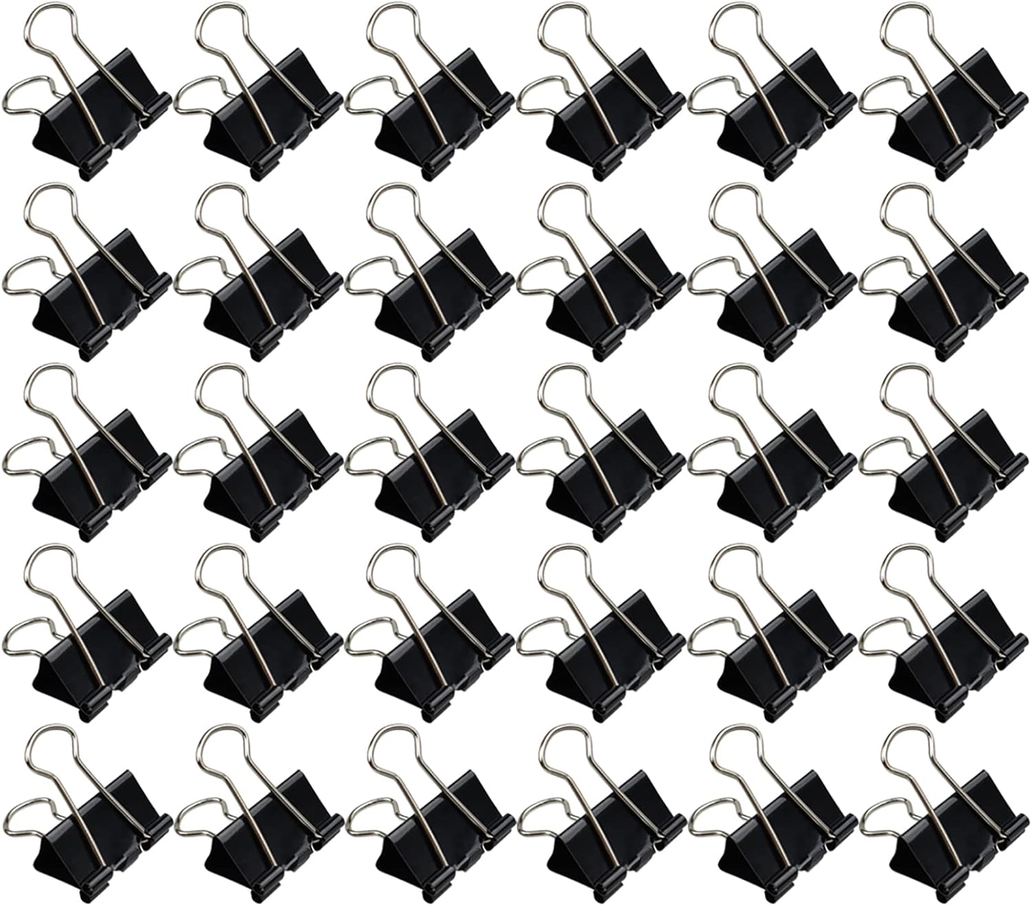 30 Pcs Foldback Clips 25mm Binder Clips Black Paper Clamp : Amazon.co ...