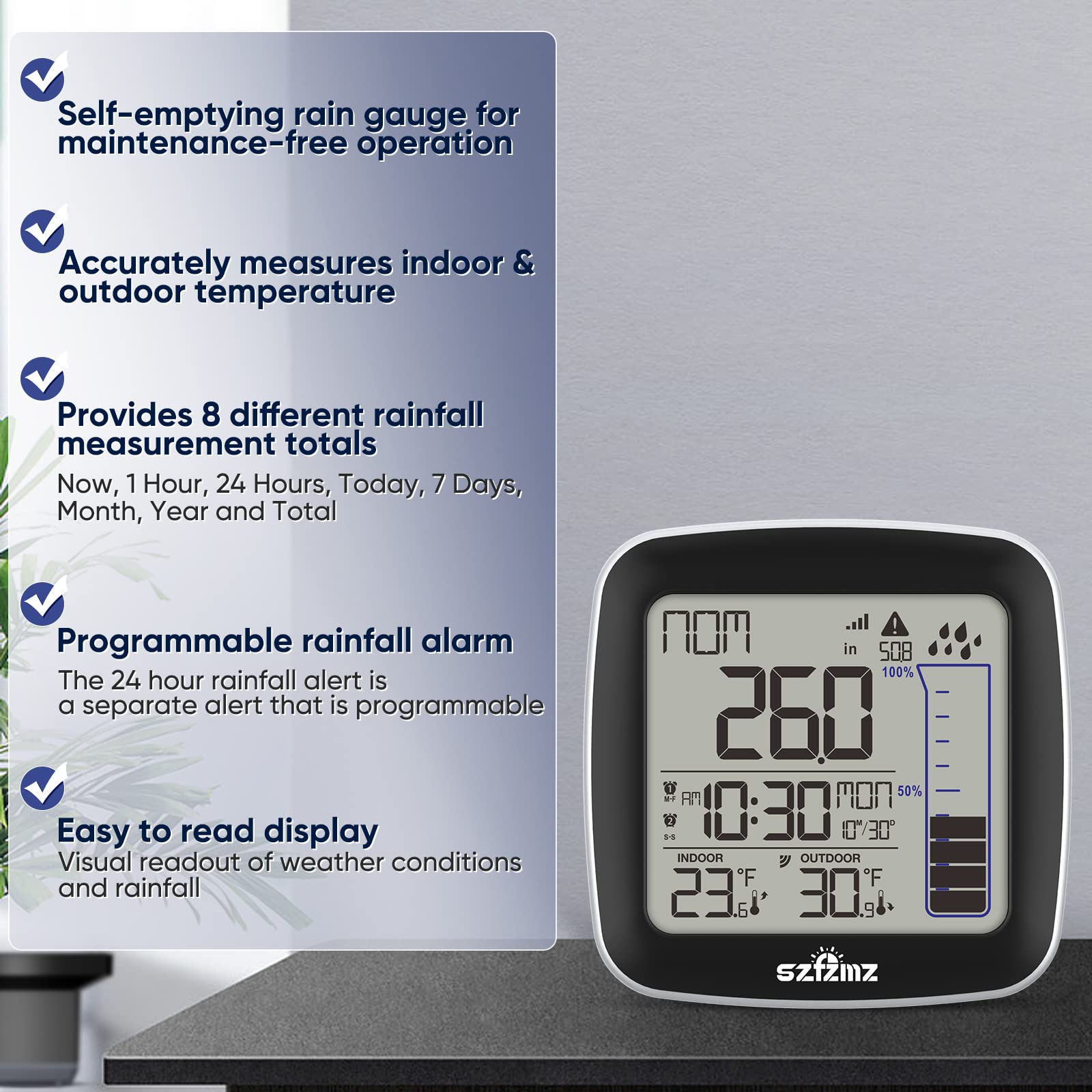 Springfield Digital Rain Gauge Wireless