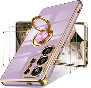 Amazon.com: Dretal Funda para Samsung Galaxy S25 Ultra 5G, 2 protectores de pantalla, soporte de ...