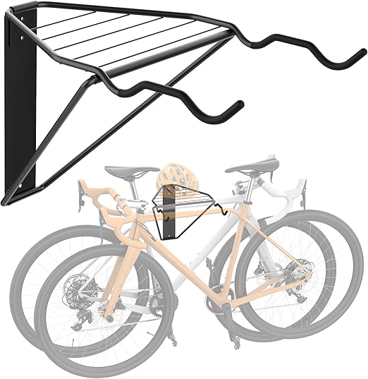 Amazon.com: WALMANN Wall Mounted Horizontal Bike Rack, Foldable Space ...