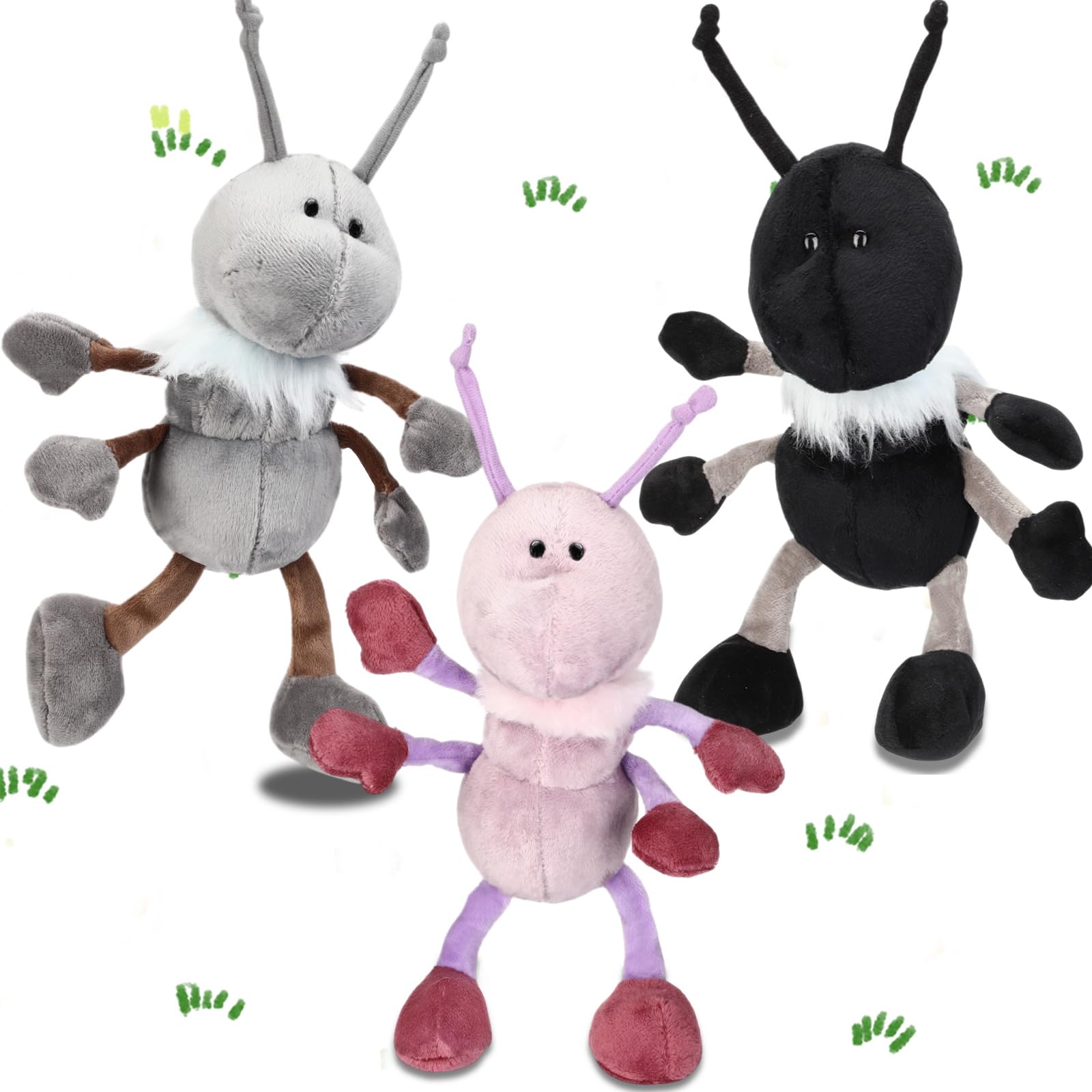 Amazon.com: Shappy 3 Pcs Ant Plush with Scarf Cuddly Stuffed Animal ...