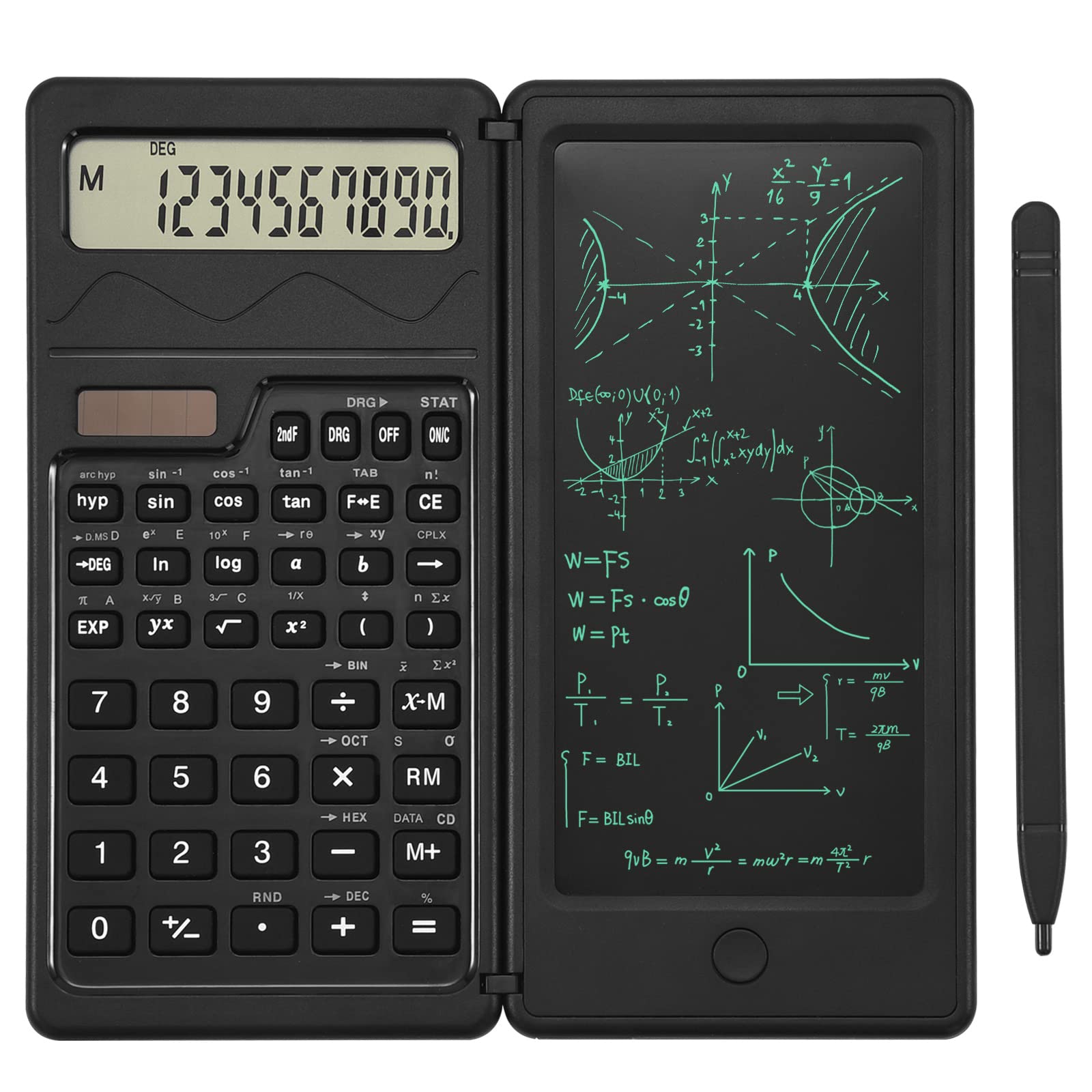 EooCoo Scientific Calculator with Erasable Writing Board Notepad,Office ...