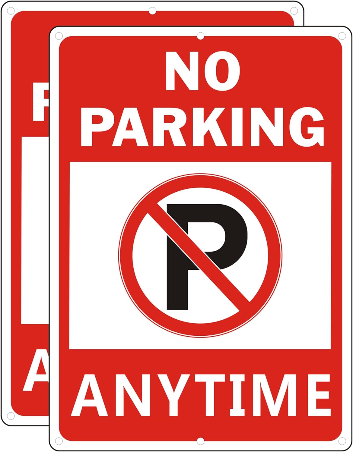 Amazon.com : No Parking Anytime Sign, No Parking Signs, (2 Pack) 10 x ...