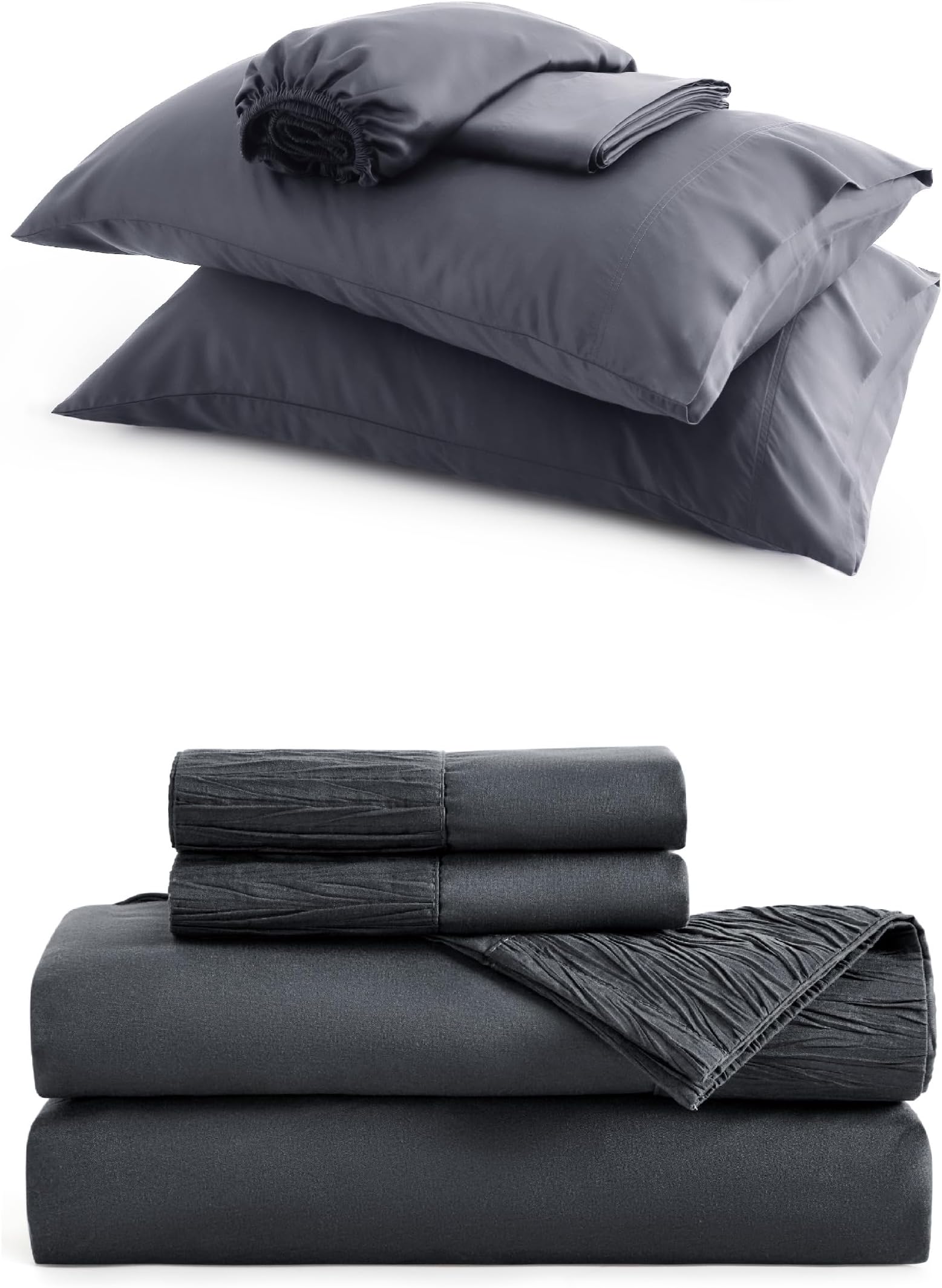 Amazon.com: Bedsure Cooling Sheets Twin Size Bundle Twin Sheets Set ...