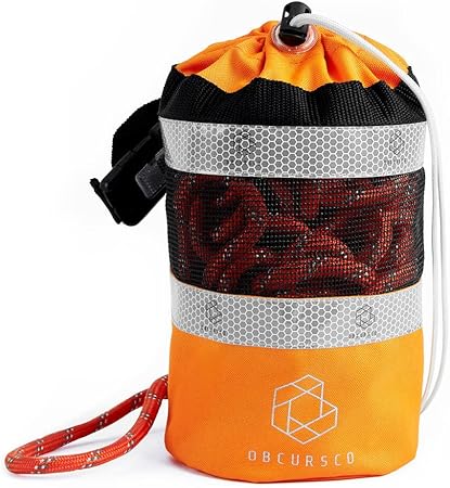 Obcursco Kayak Throw Bag for Water Rescue with 70ft Reflective ...