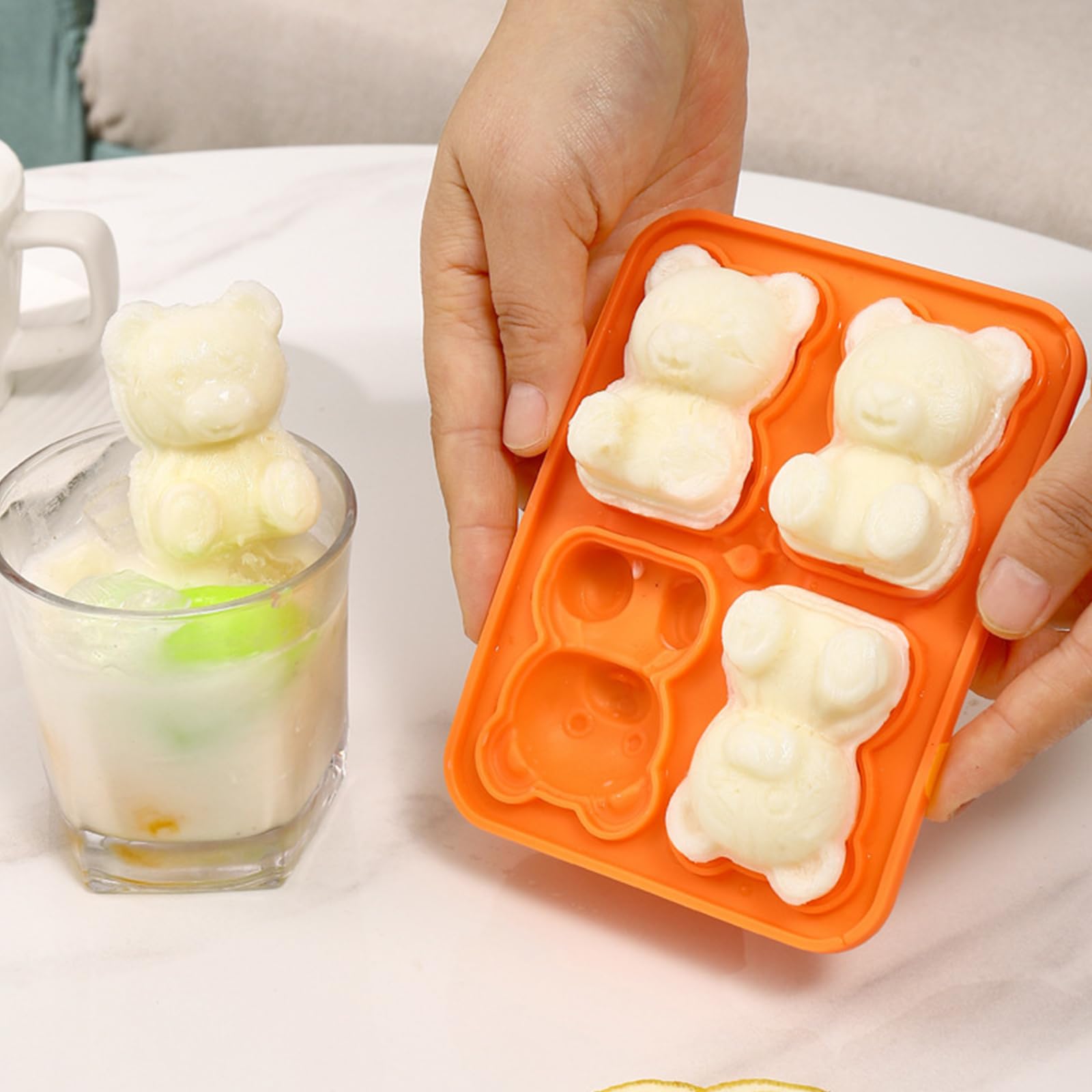 Animal Shaped Ice Tray Pygmy Hippo Moo Deng Ice Mold, Cute Hippo Ice ...