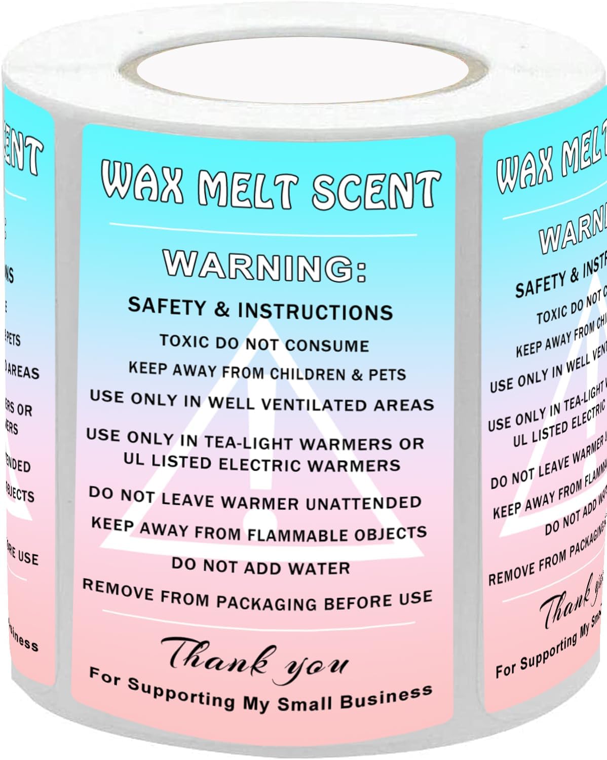 Amazon.com: MILIVIXAY 500 Pieces Black Wax Melt Warning Labels Candle ...
