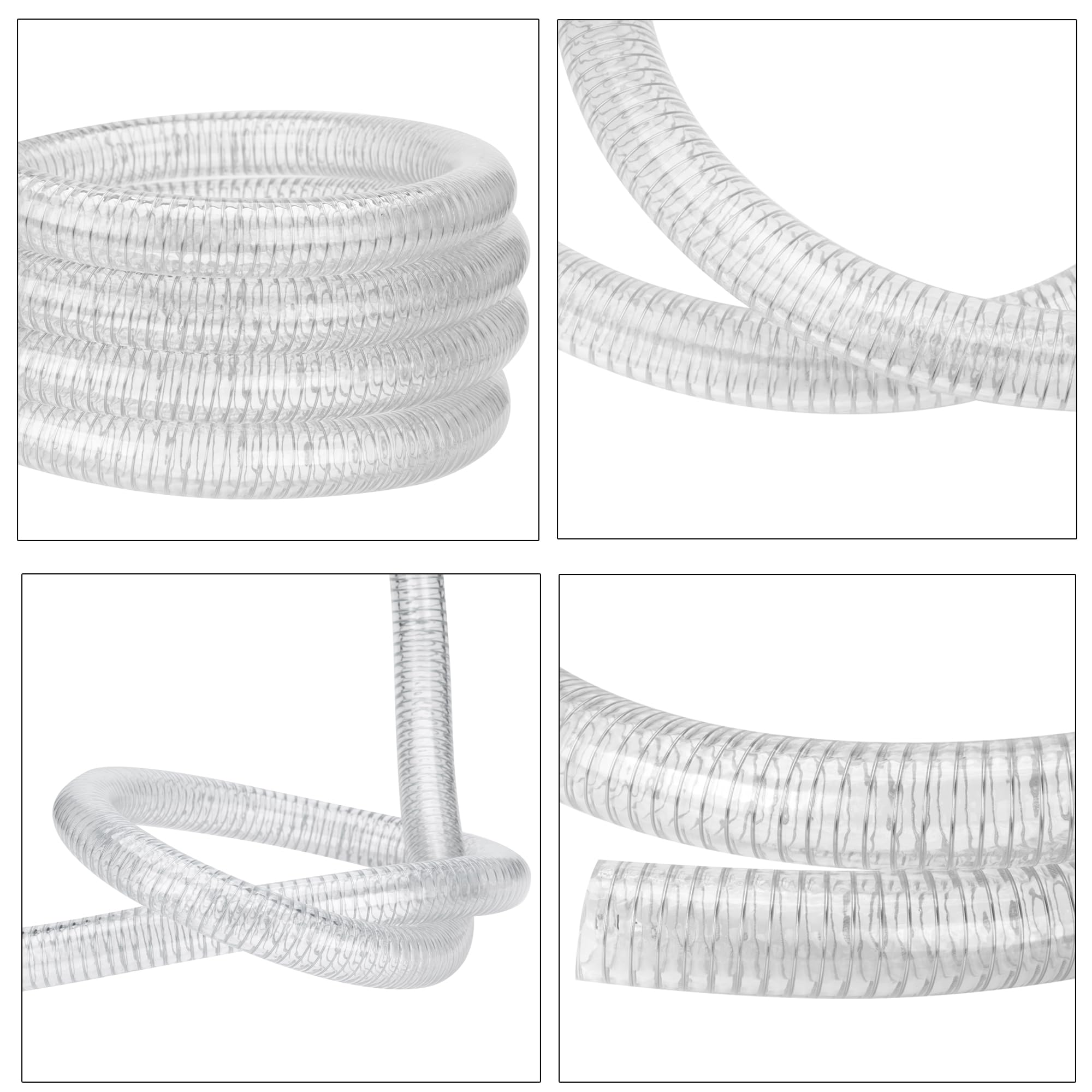 Snapklik.com : 1"id-5ft PVC Reinforced Tubing Steel Wire Suction ...