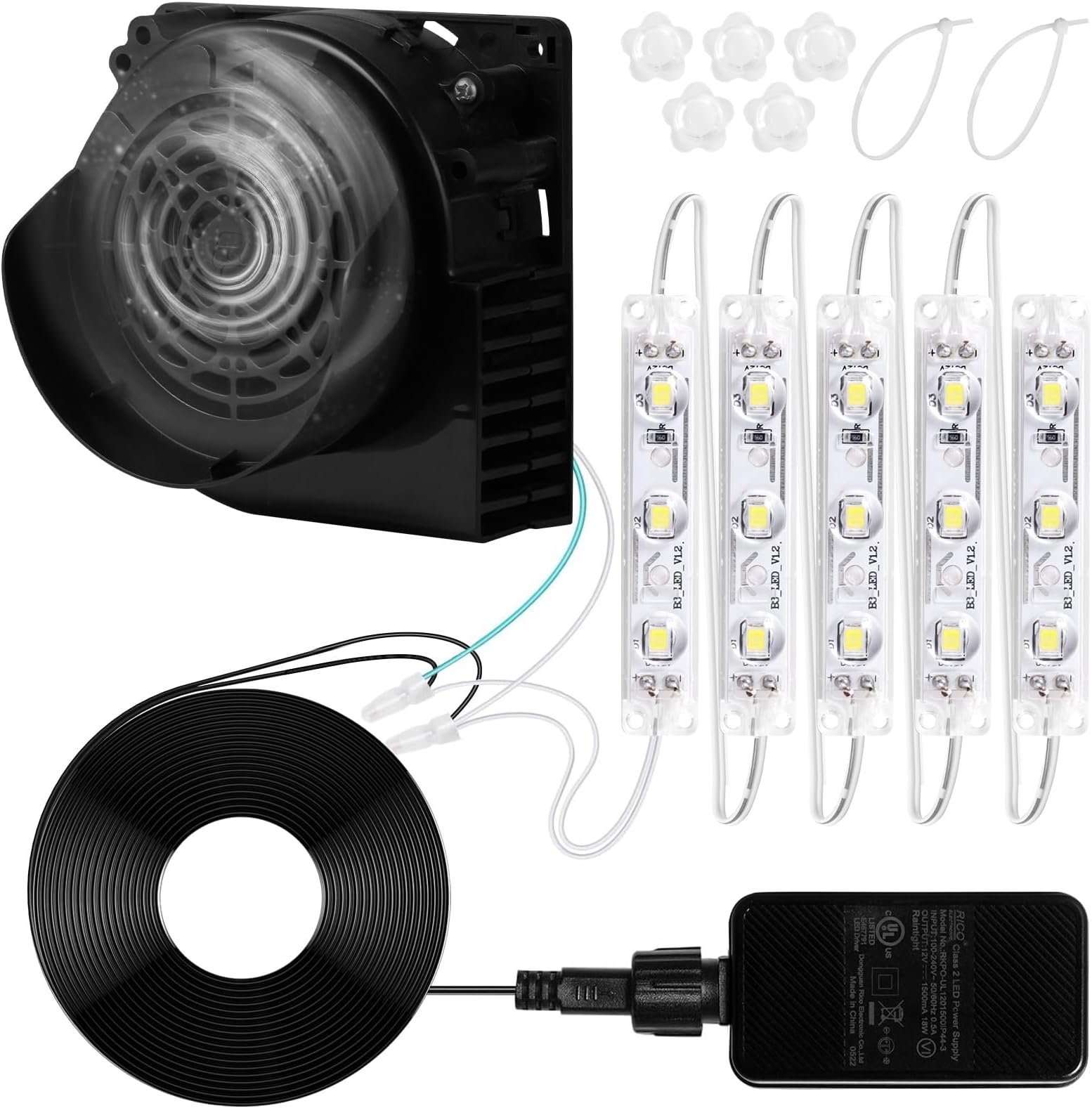 Amazon.com: AIR CHARACTERS Replacement YEF-125 Fan with Base and Lights ...