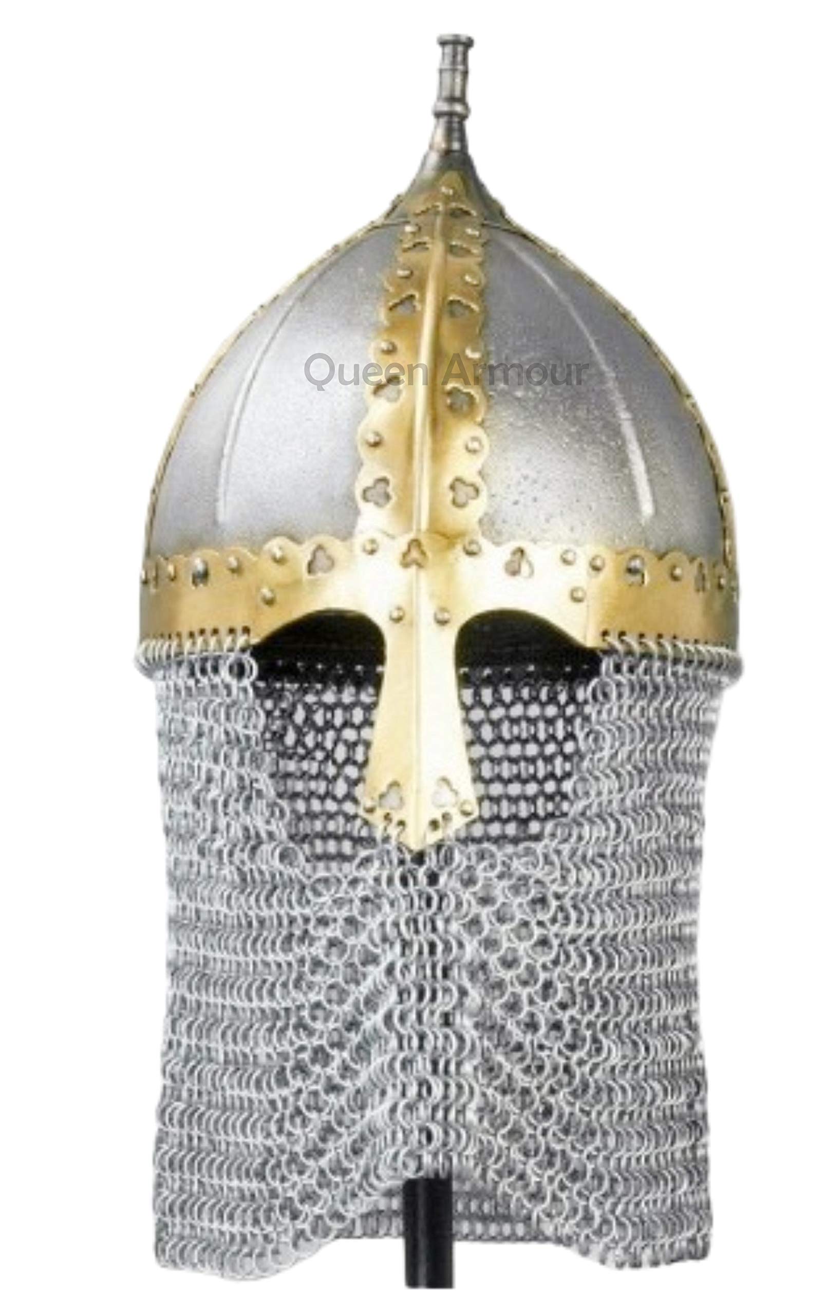 Buy Queen ArmourMedieval Russian Boyar Functional Helmet with Chainmail ...