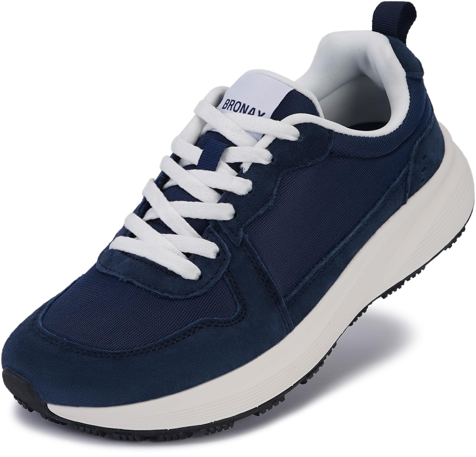 Amazon.com | BRONAX Womens Wide Toe Box Athletic Casual Shoes | Suede ...