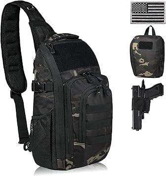 Amazon.com: DBTAC Tactical Bag Large Shoulder Chest Pack with Sling for ...