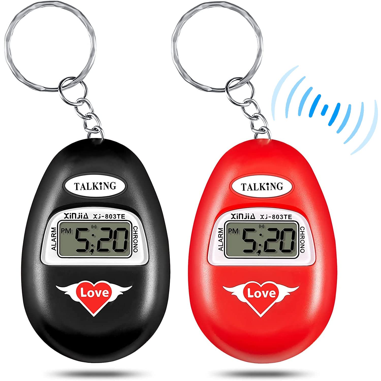 Buy Talking Keychain Alarm Clock for Blind, Visually Impaired, Kids ...