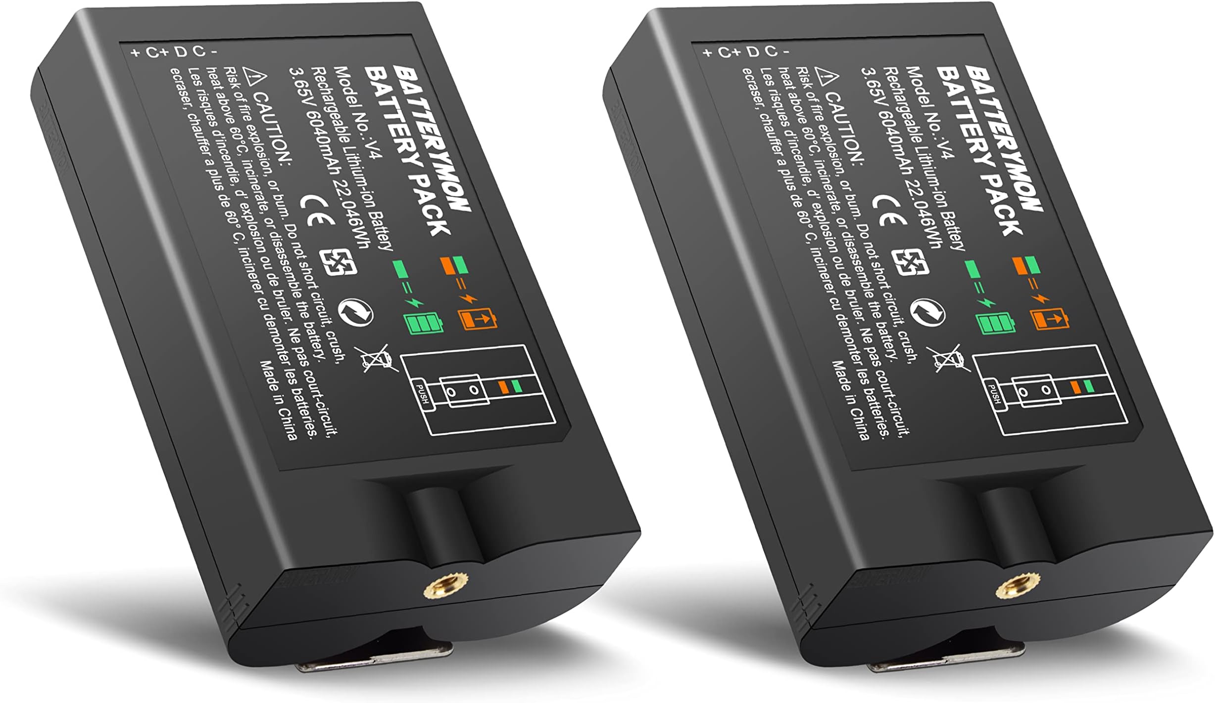 Amazon.com: 4-Pack 6040mAh Replacement Battery with Dual Charger ...