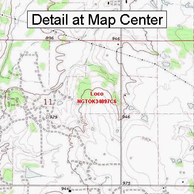 Amazon.com : USGS Topographic Quadrangle Map - Loco, Oklahoma (Folded ...