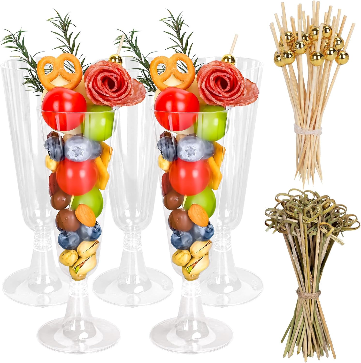 Amazon.com: Whaline 50Pcs Clear Plastic Charcuterie Cups with ...