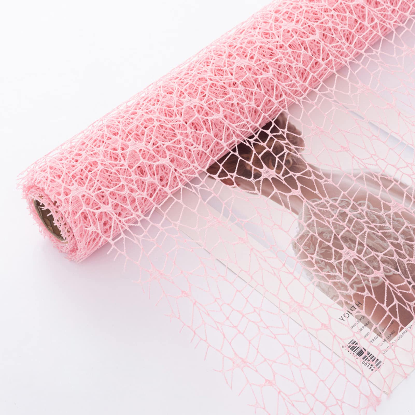 Amazon.com: Korean Jacquard Net Mesh Openwork Floral Wrapping Paper 1 ...