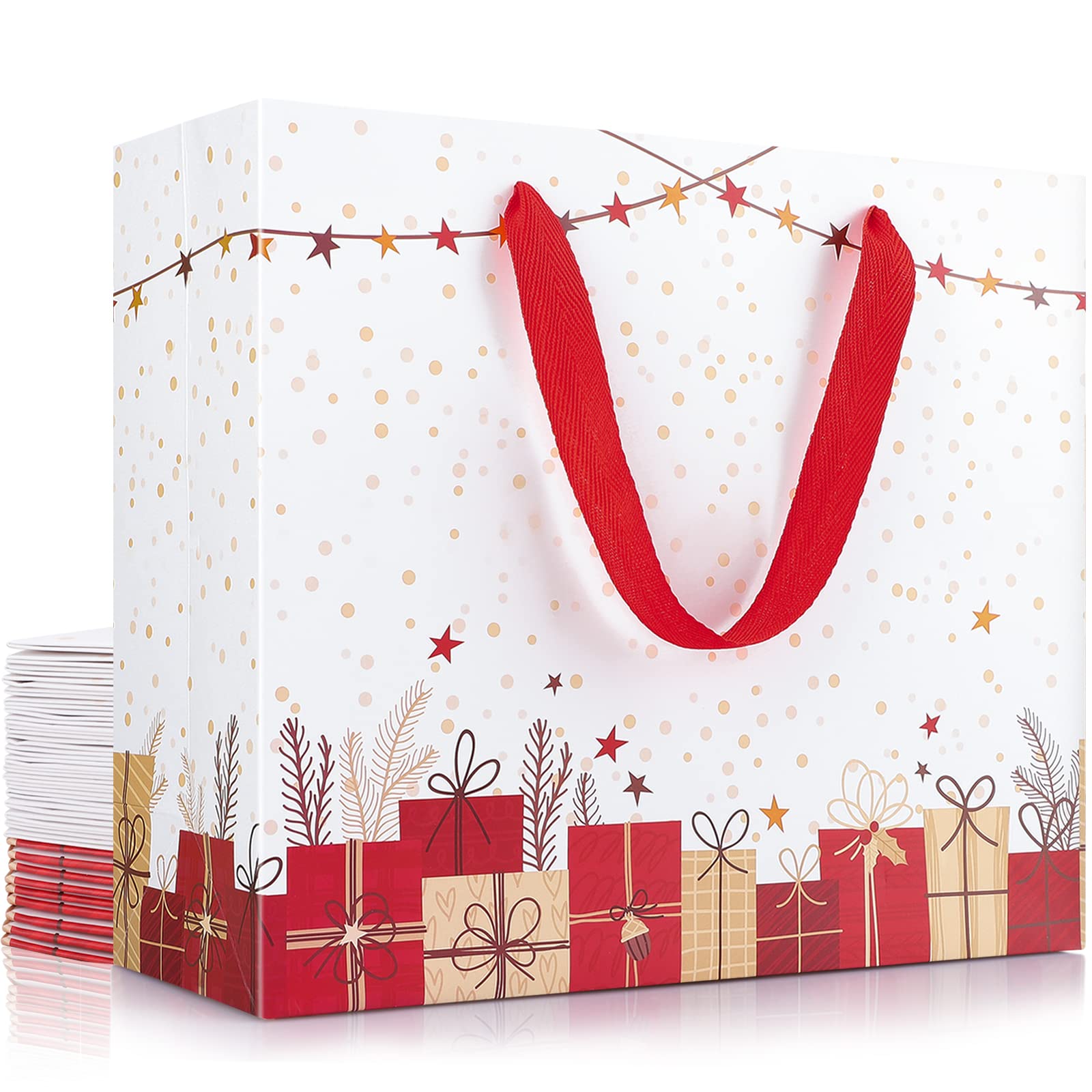 Amazon.com: EUSOAR Small White Gift Wrap Bags, 20 Pack 10.6"x3.1"x8.3 ...