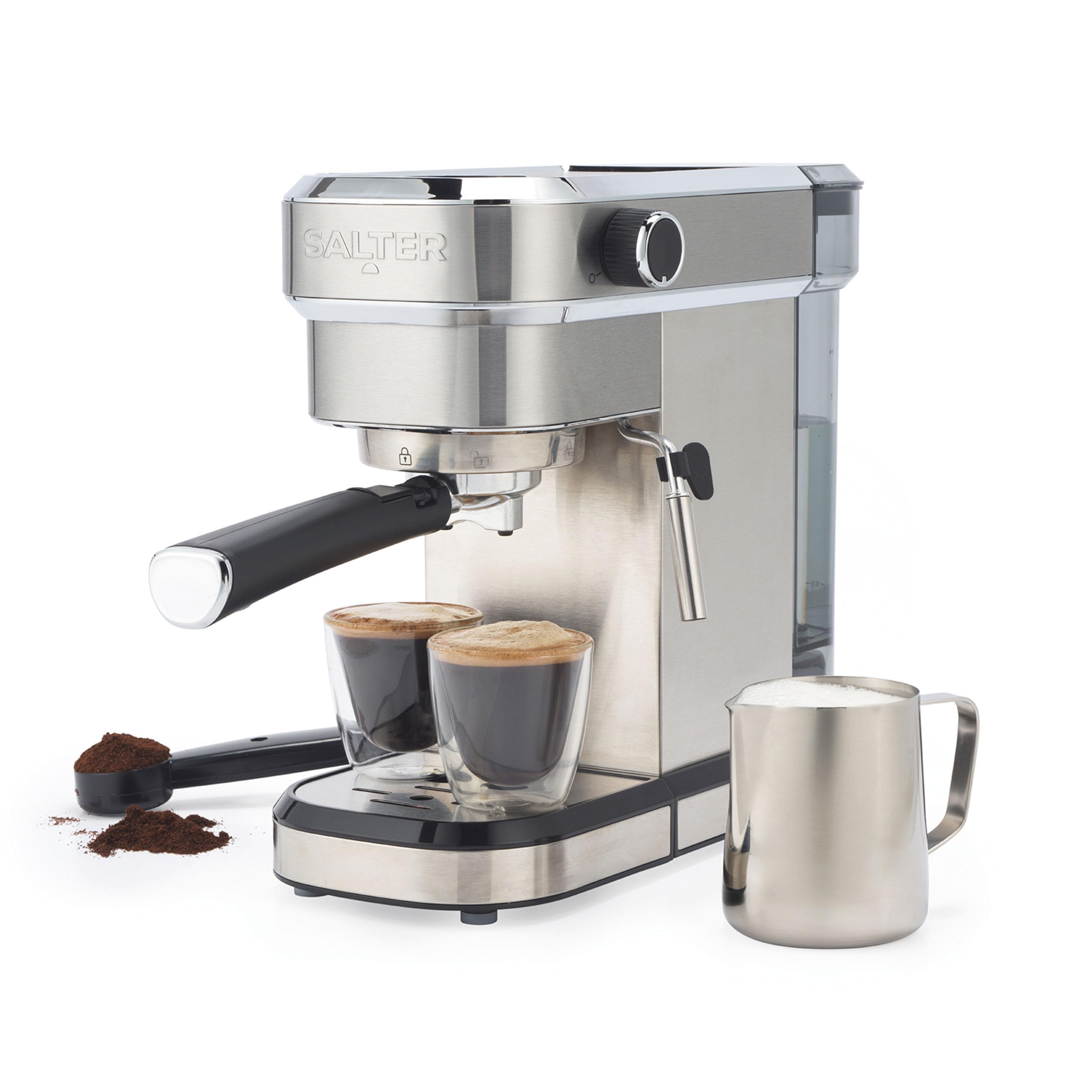 Salter Espresso Machine with Milk Frother – Single Or Double Shot, 20 ...