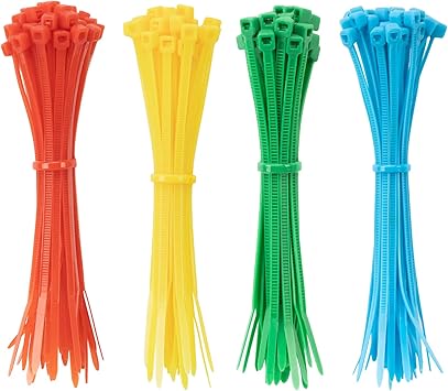 Amazon.com: XINGO 100 PCS Small Colored Zip Ties 4 inch Multicolor Zip ...
