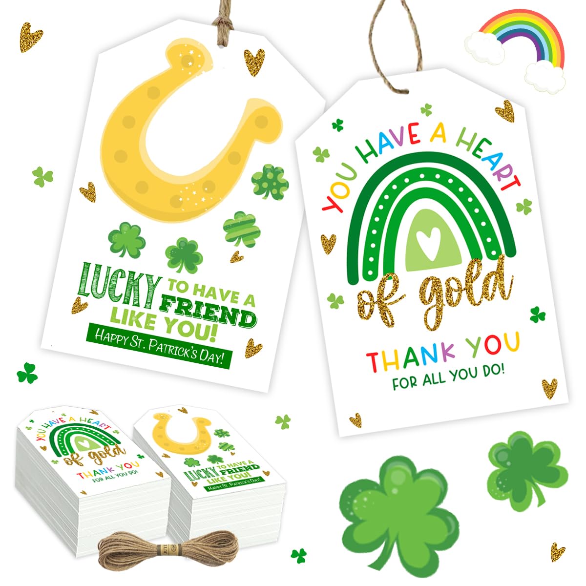 Amazon.com : St. Patricks Day Gift Tags-50Pcs Happy St. Patrick’s Day ...