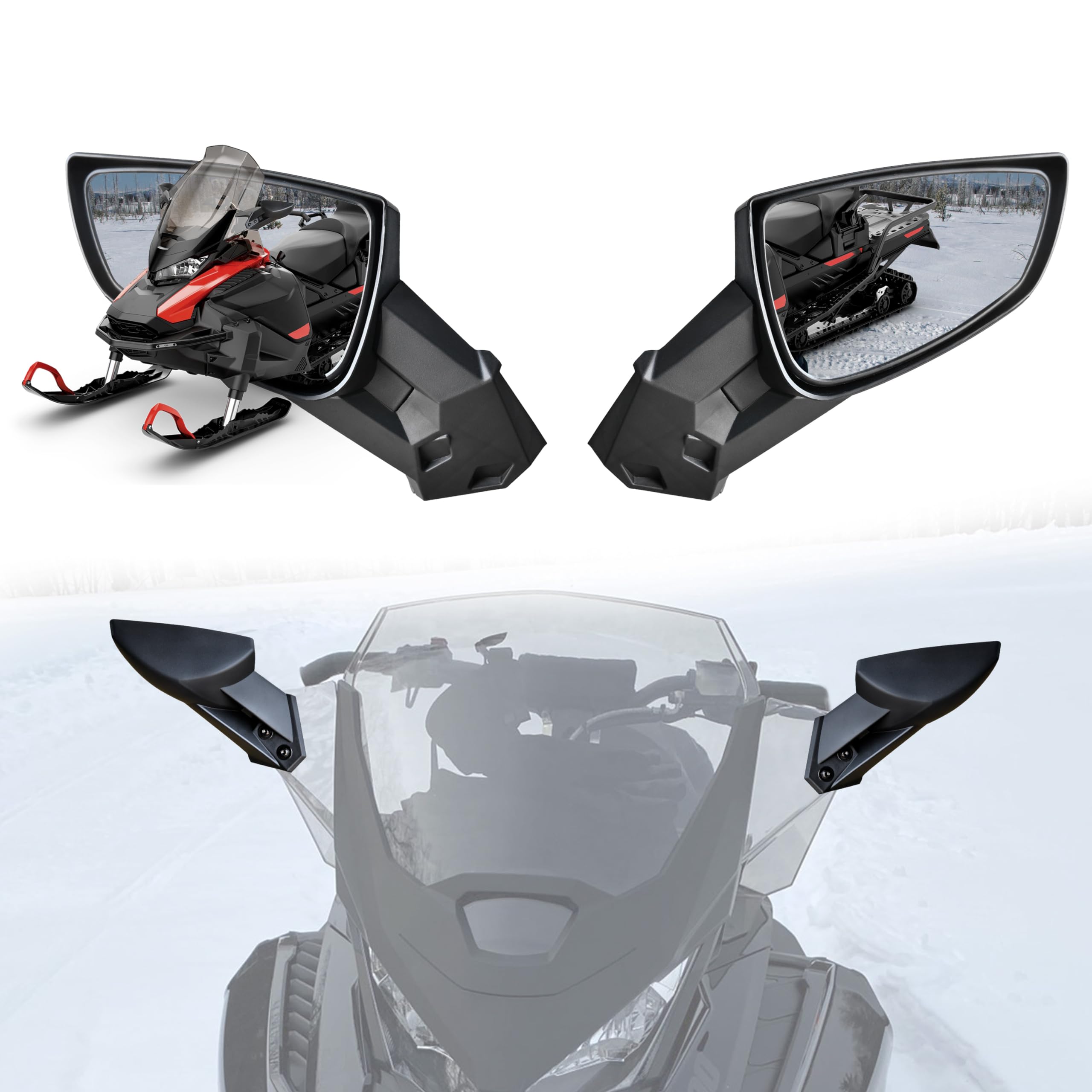 Amazon.com: SAUTVS Adjustable Rear View Side Mirrors for Ski-Doo, Clear ...