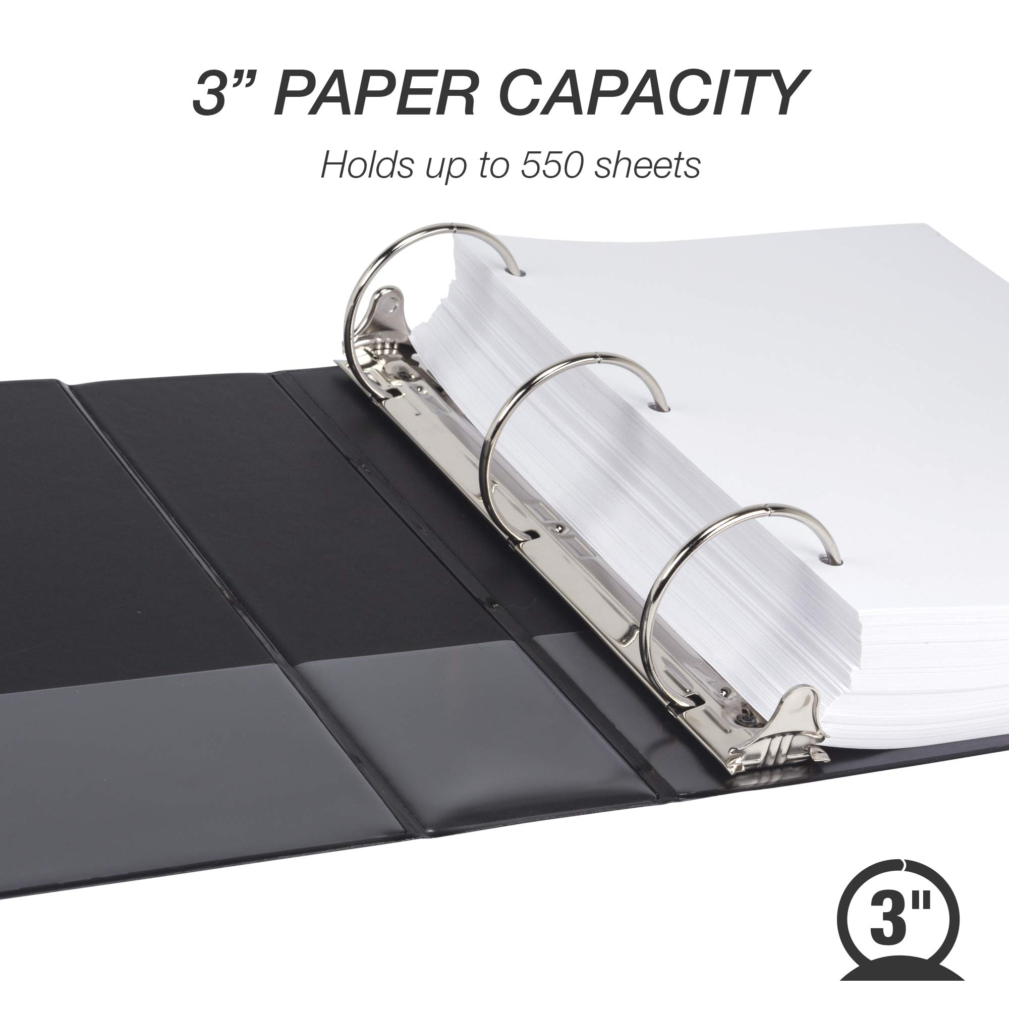 Snapklik.com : Samsill Durable 3 Inch Binder, Made In The USA, Round ...