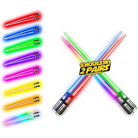 Amazon.com: Lightsaber Chopsticks Light Up - LED Glowing Light Saber ...