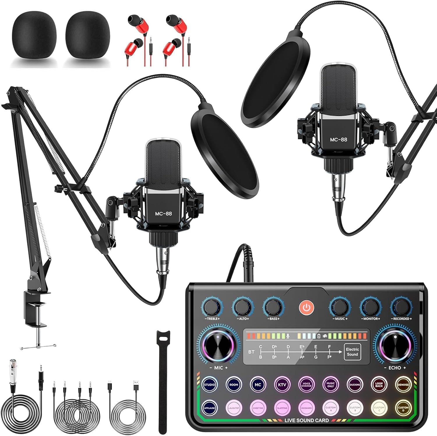 MAONO USB Microphone for Gaming Streaming, Podcast Condenser mic with 3 ...