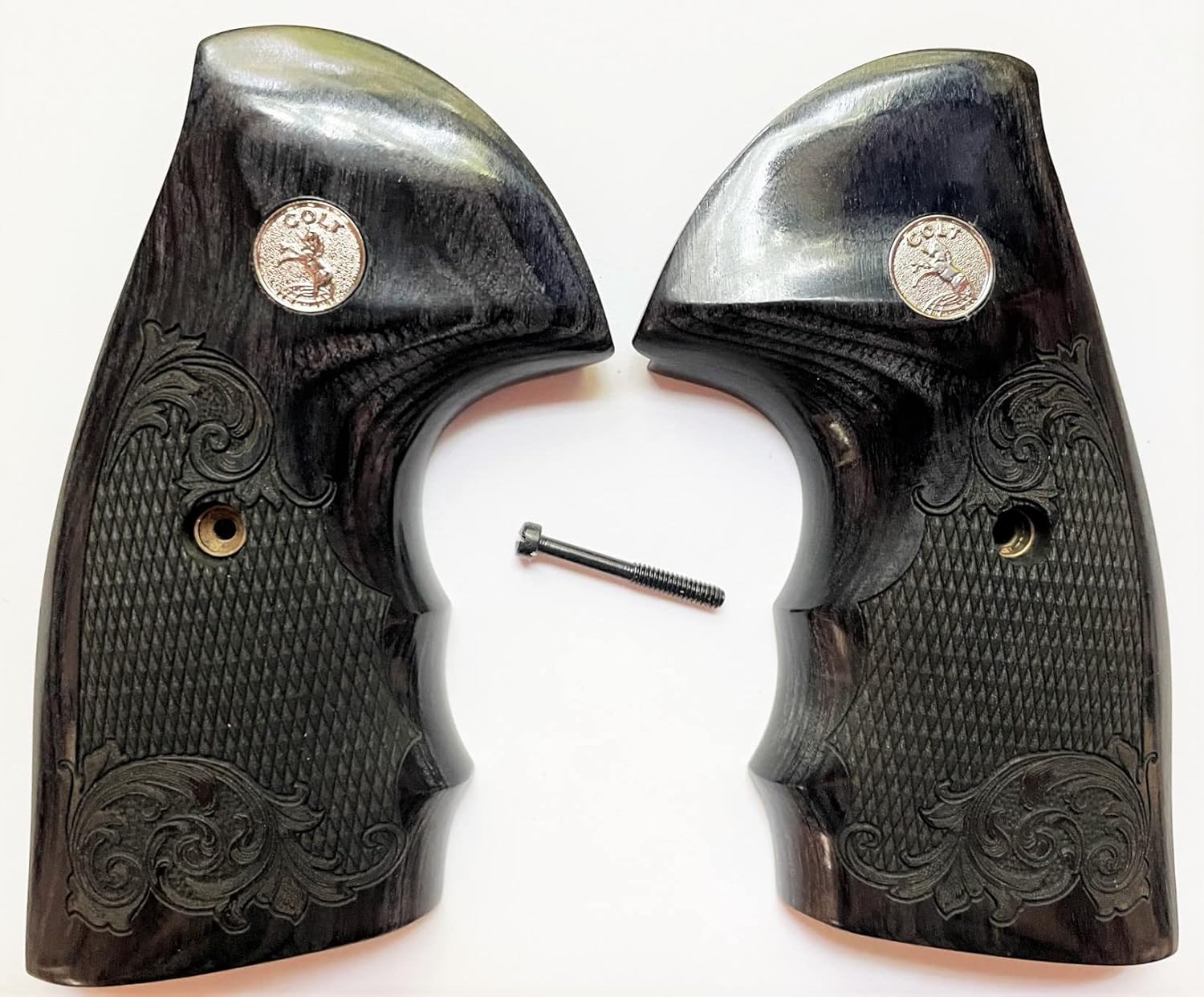 Amazon.com : Colt Python Grips, Colt 2021 Anaconda Grips Silverblack ...