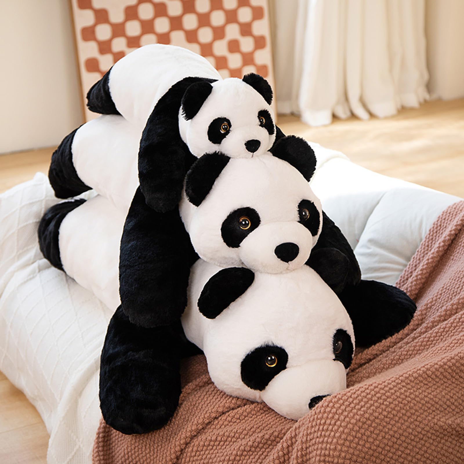 Large Stuffed Panda 4lb Weighted Panda Stuffed Animal - 24 Inch Stress ...