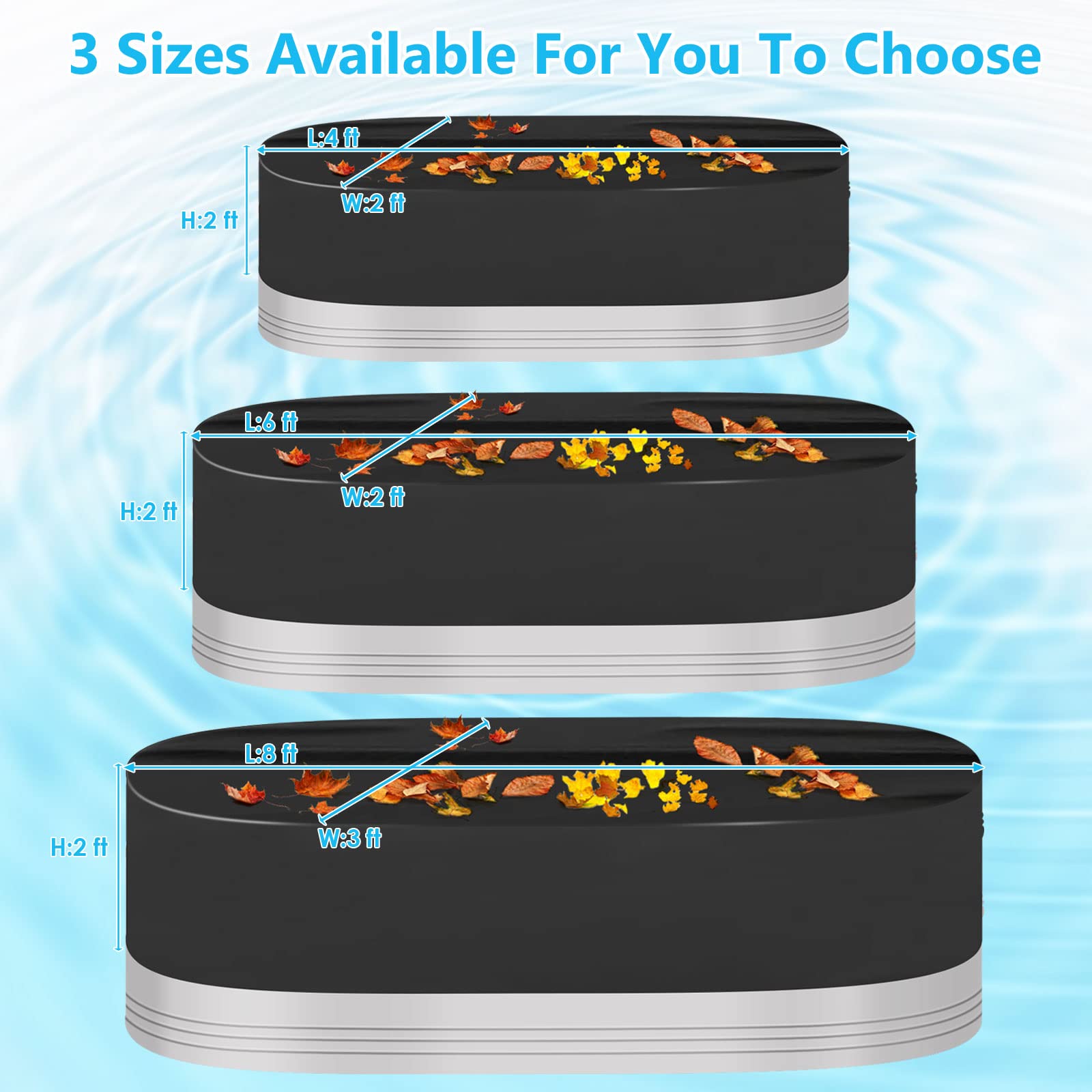 Snapklik.com : Oval Stock Tank Pool Cover 6 Ft, 420D Heavy Duty ...