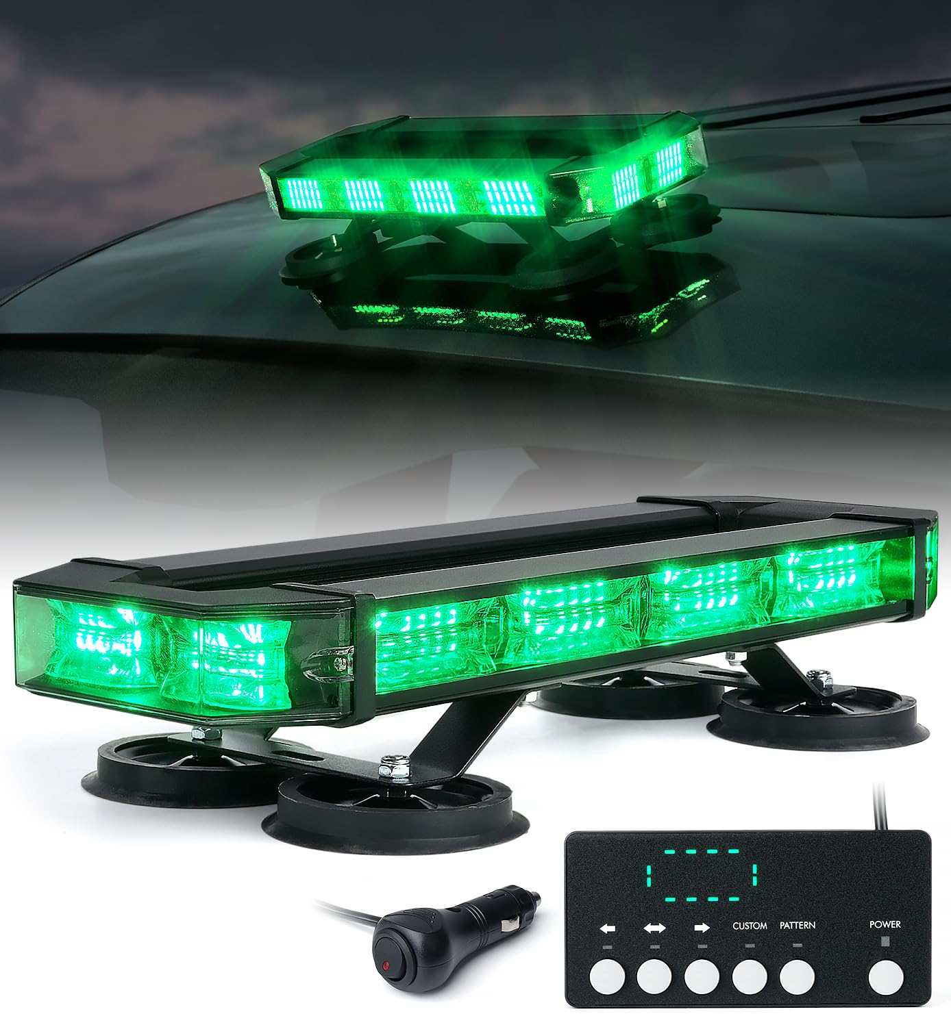 Amazon.com: LUMENIX 72 LED Rooftop Emergency Strobe Light Bar w/Control ...