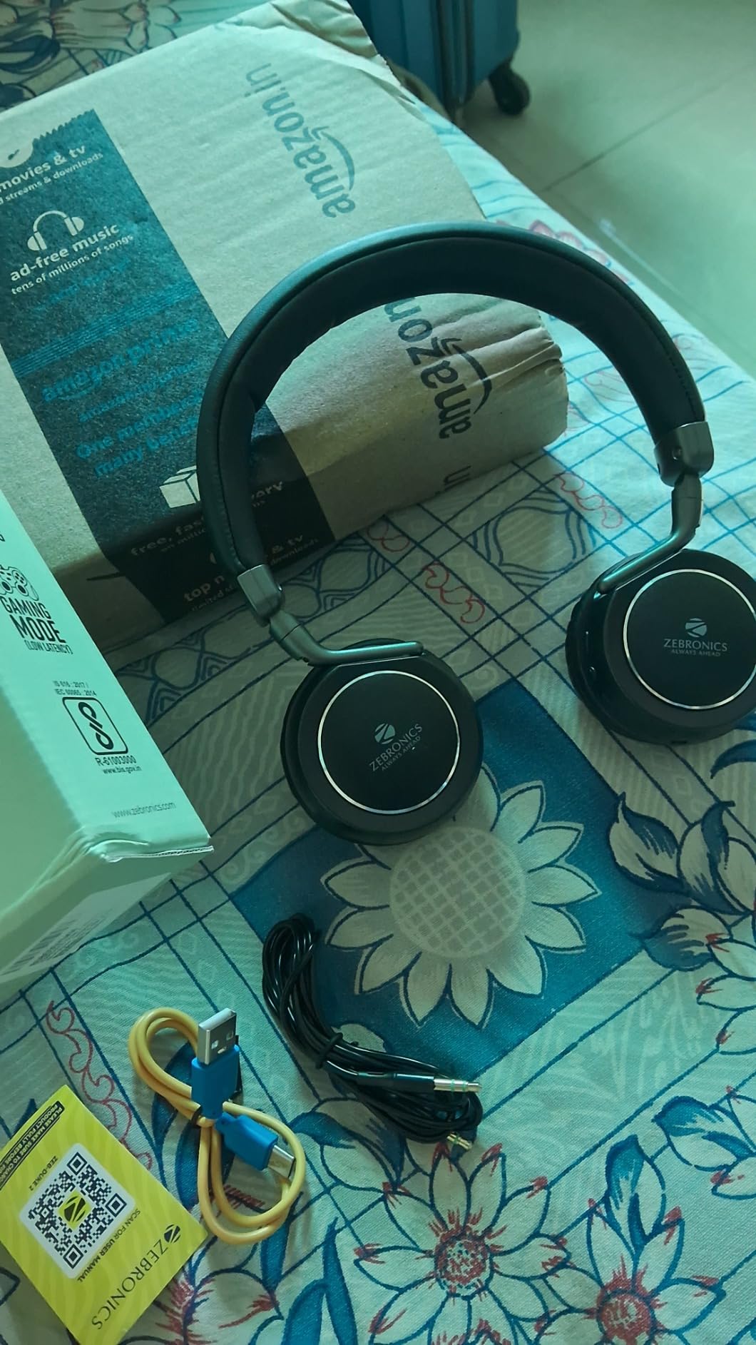 ZEBRONICS DUKE 2 Wireless Headphone, Supports Bluetooth, Dual Pairing ...