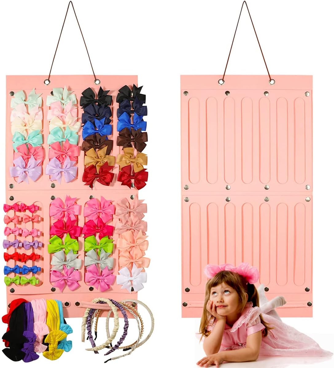 CHENGBAO Porta Moños para Niñas,Organizador de Lazos para el Pelo ...