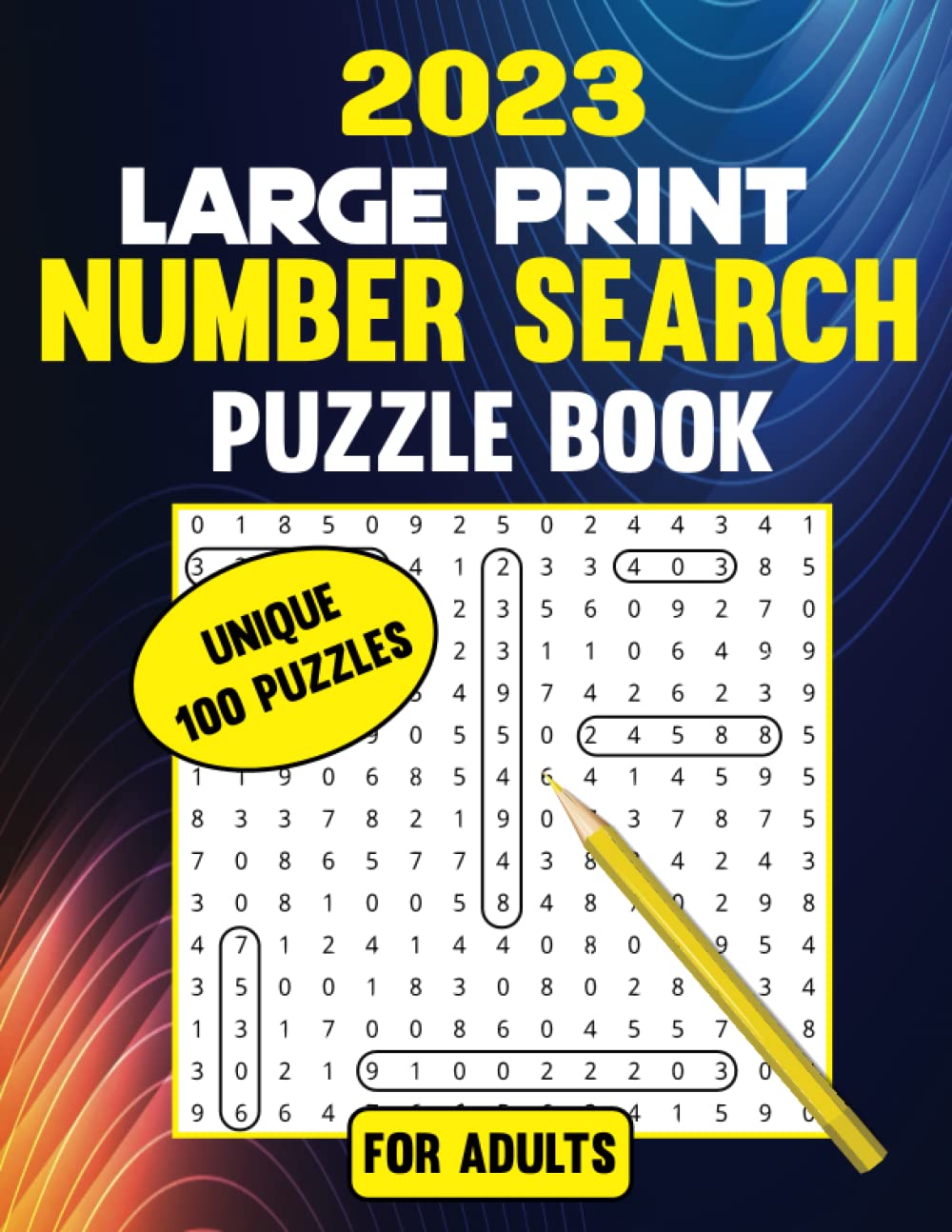 2023 LARGE PRINT NUMBER SEARCH PUZZLE BOOK FOR ADULTS: Great Improve ...