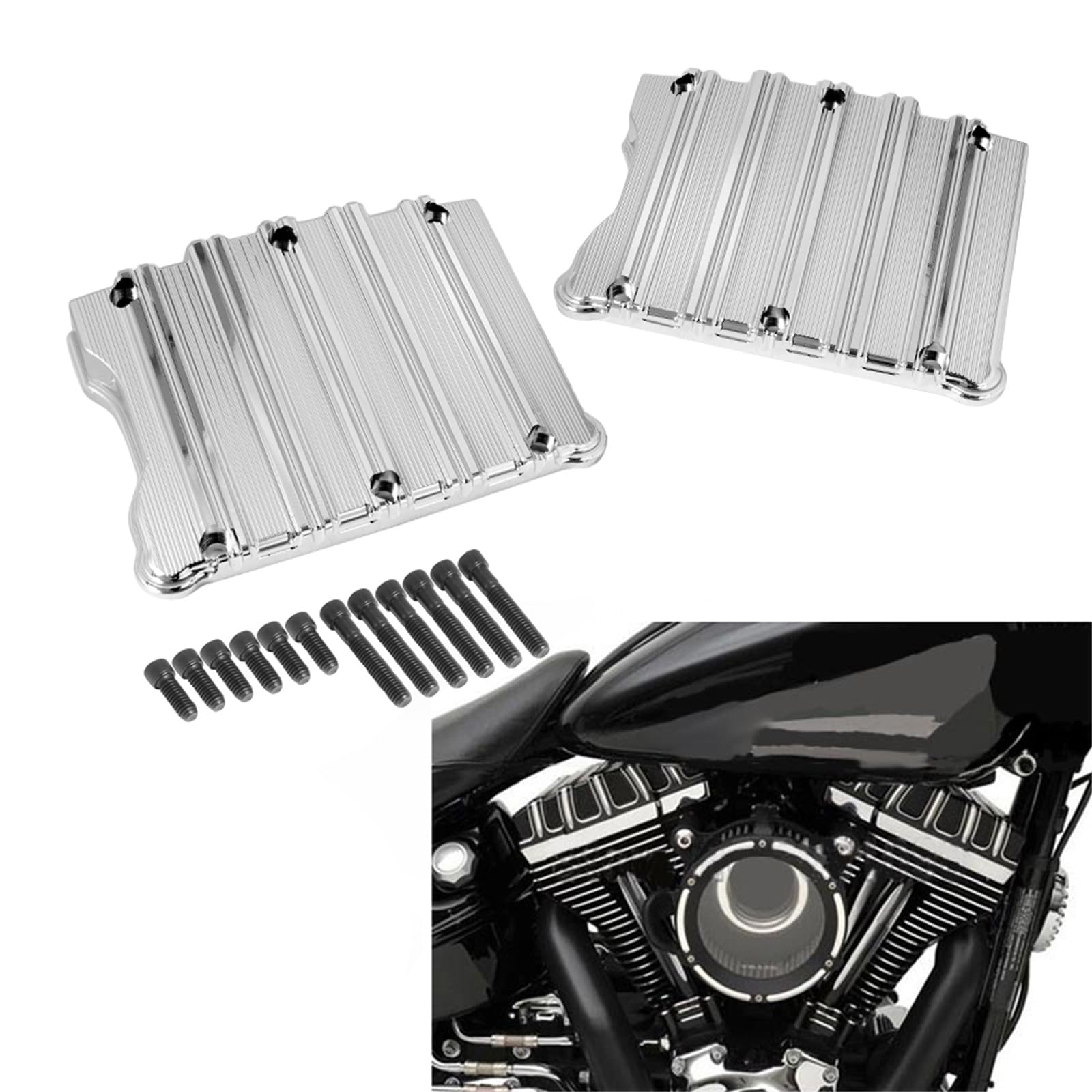 Amazon.com: GUDITEM CNC Motorcycle Rocker Box Top Covers Fit for Harley ...