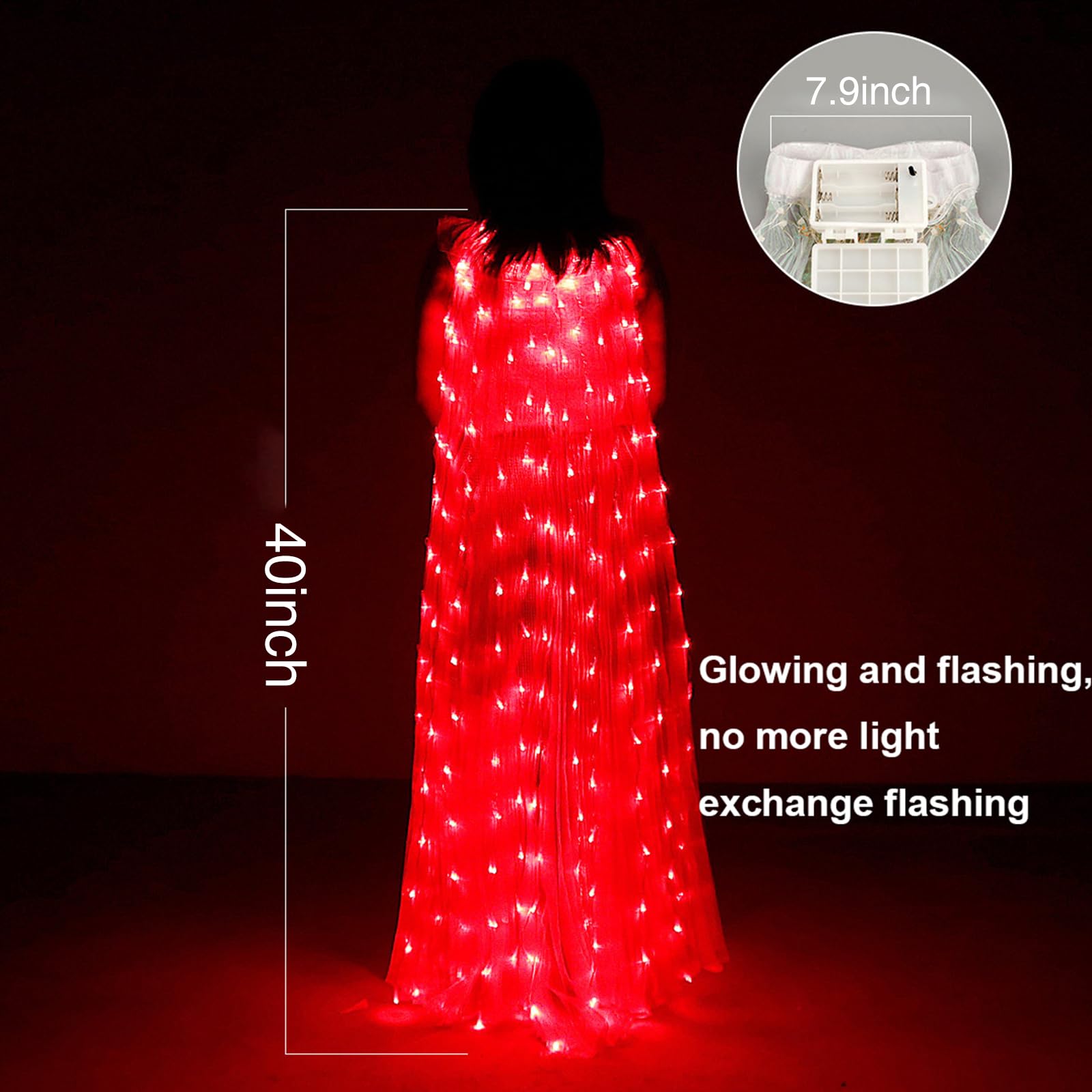 Snapklik.com : iMucci LED Lights Belly Dance Isis Wings - Bellydance ...