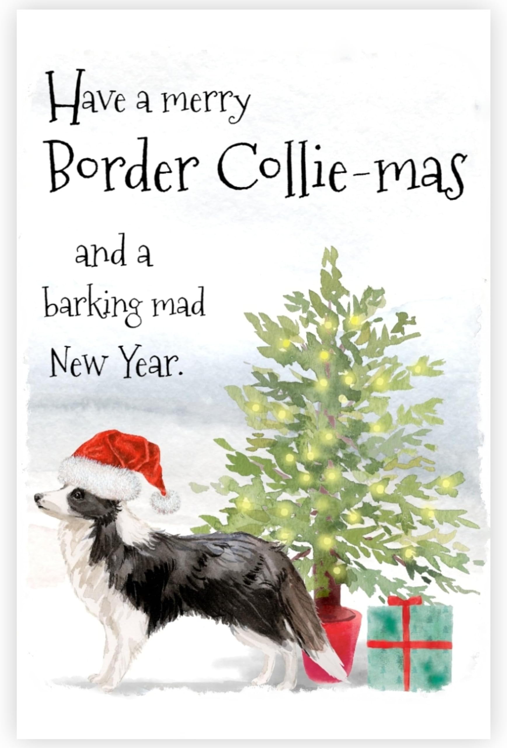 Christmas Card From The Dog Puppy with Holly – Paper Shed Illustrated ...