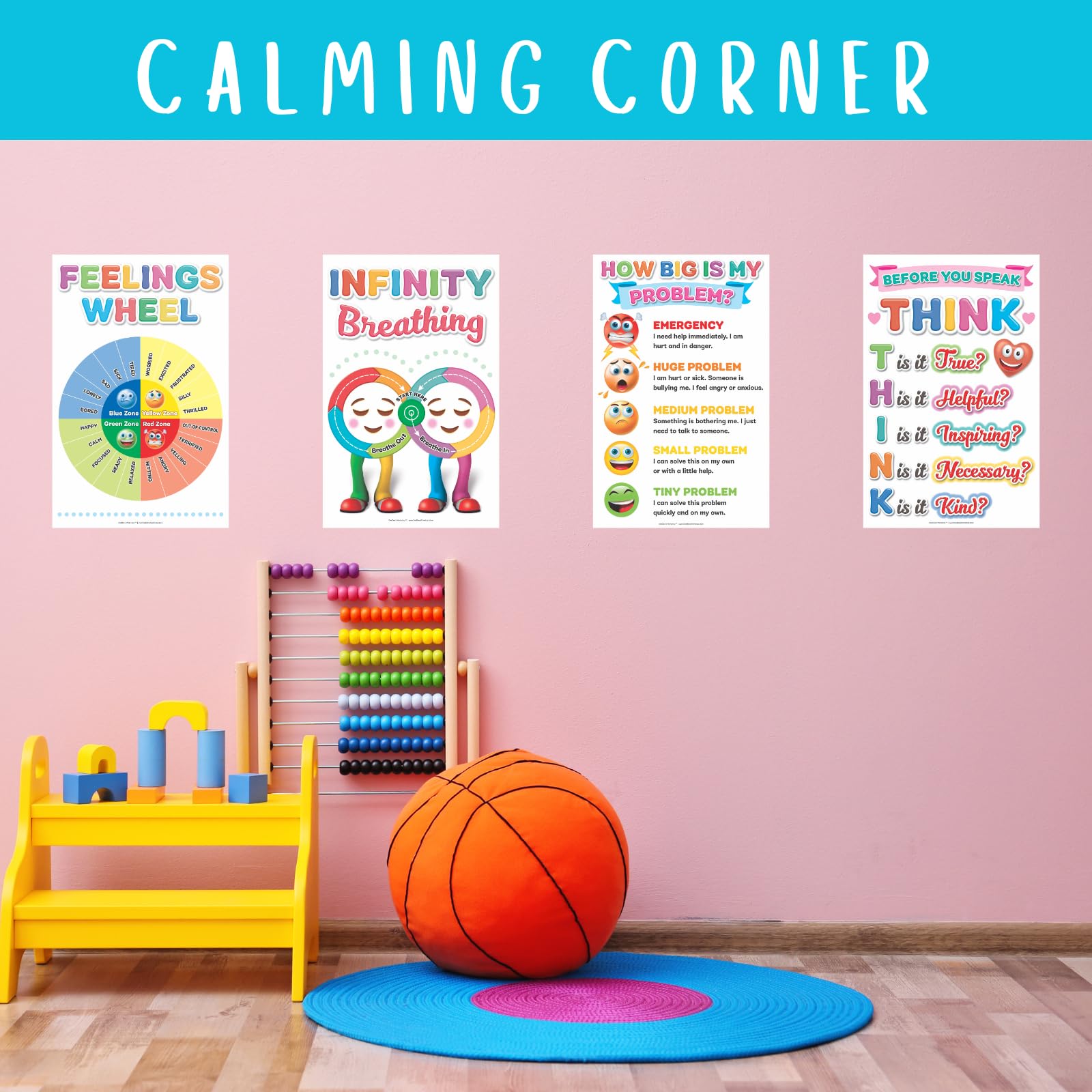 Mood Board 12 Calming Corner Classroom Posters - Feelings Wheel Chart ...