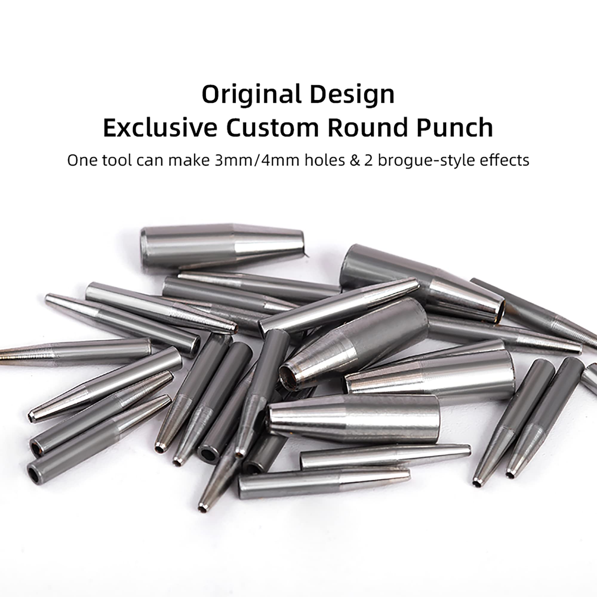 Snapklik.com : Brogue Style Leather Hole Punches 5 Holes Puncher Set ...