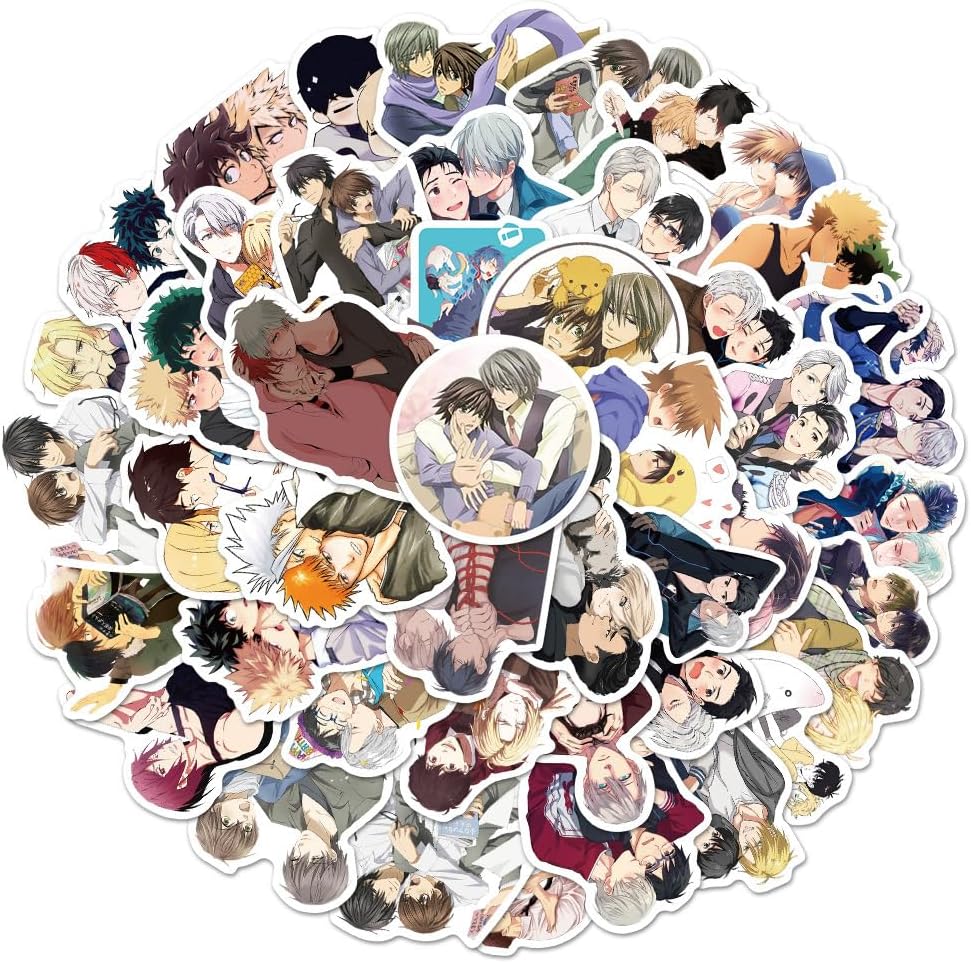 Amazon.com: BulbaCraft Yaoi Stickers, 100Pcs Waterproof Vinyl Decals ...