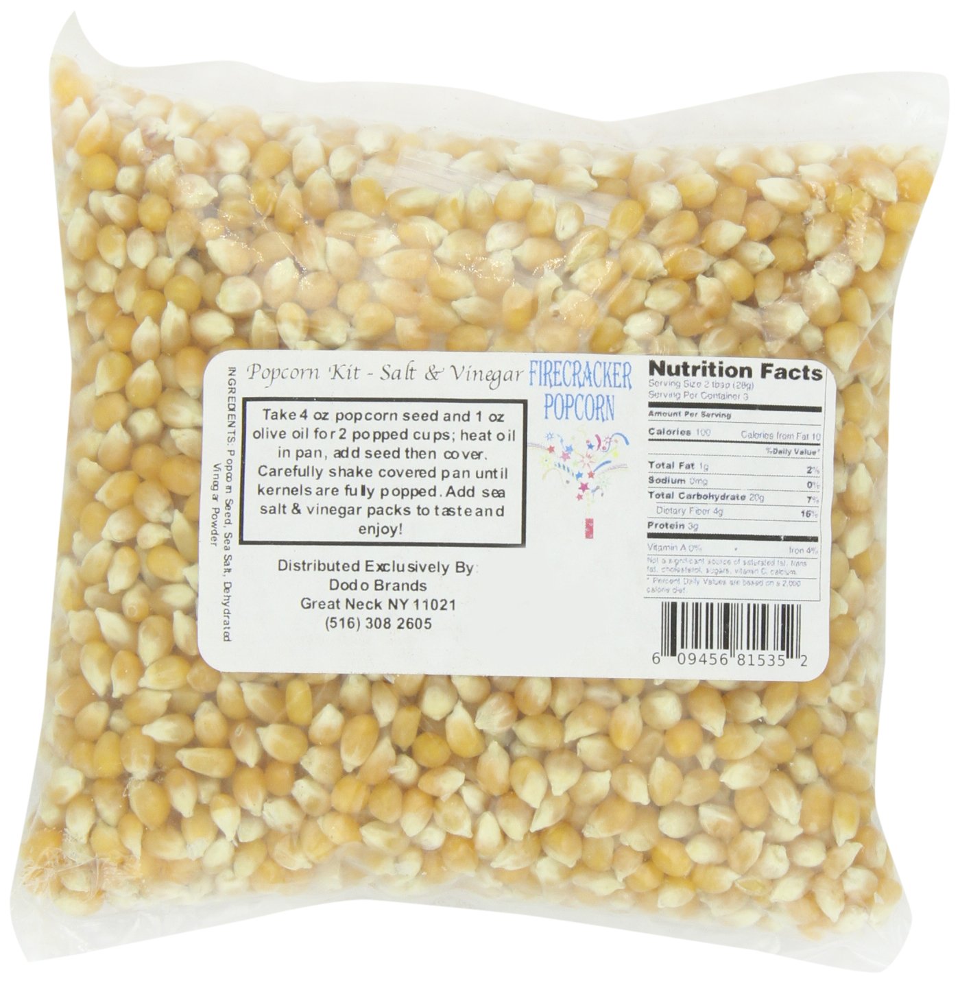Amazon.com: Firecracker Popcorn Dodo Brands, Salt and Vinegar Popcorn ...
