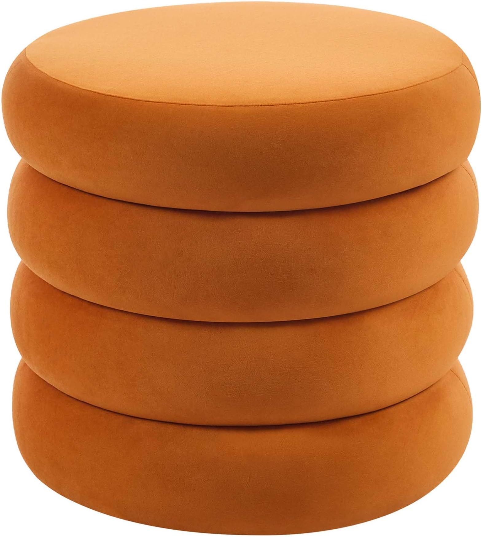 Amazon.com: Flouki 20.1'' Storage Ottoman Round, Velvet Pouf Ottoman ...