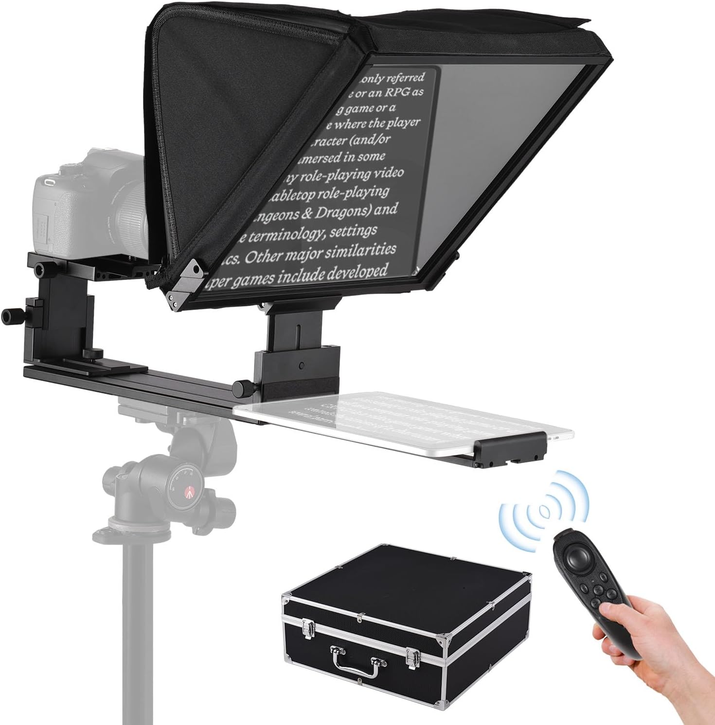 Amazon.com: Andoer Portable Teleprompter 16-inch Universal Prompter ...