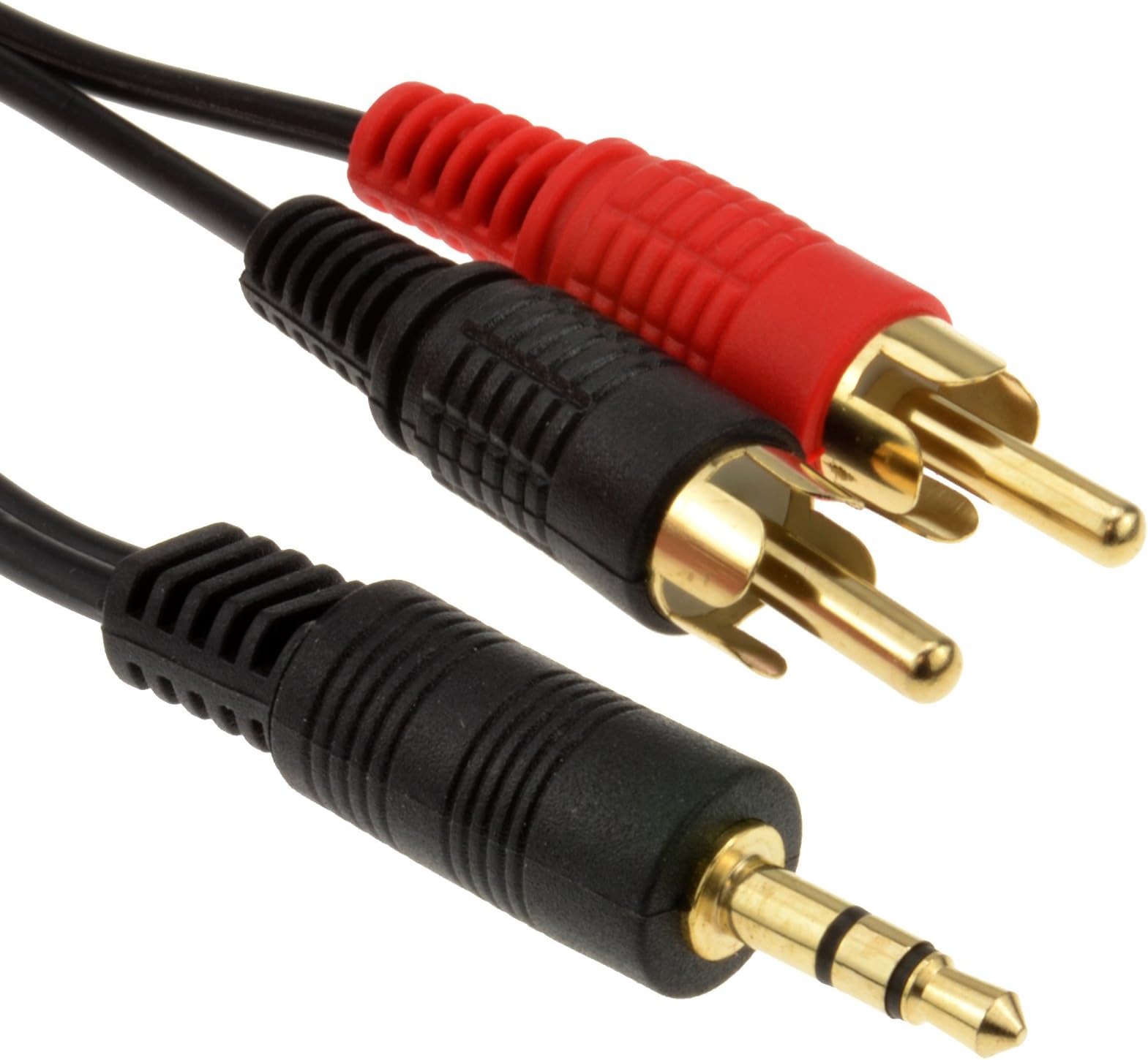PCArena 3.5mm Jack to 2 x RCA Phono Stereo Audio Cable 3m Lead: Amazon ...