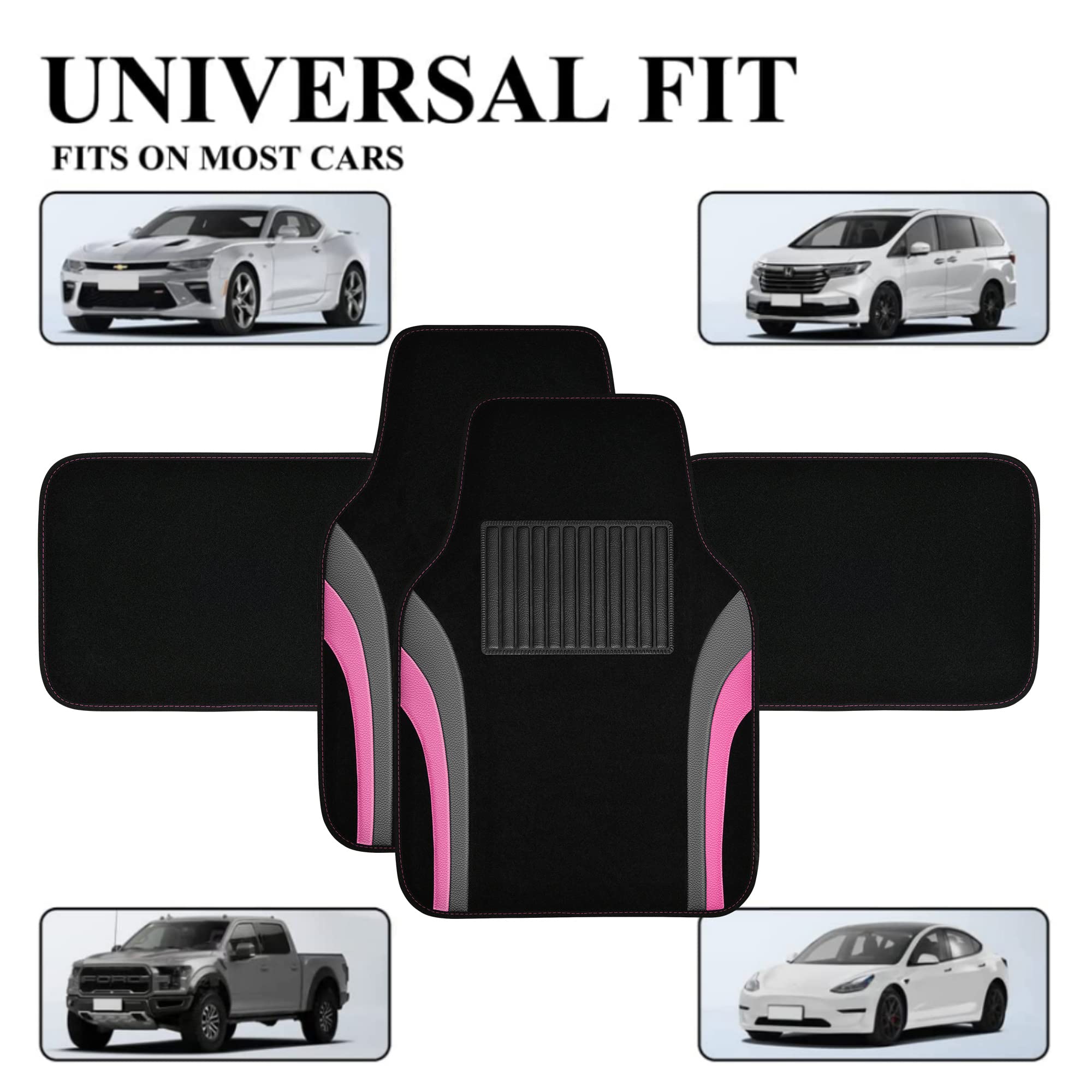 Snapklik.com : CAR PASS Leather Sporty Car Floor Mats Carpet, Universal ...