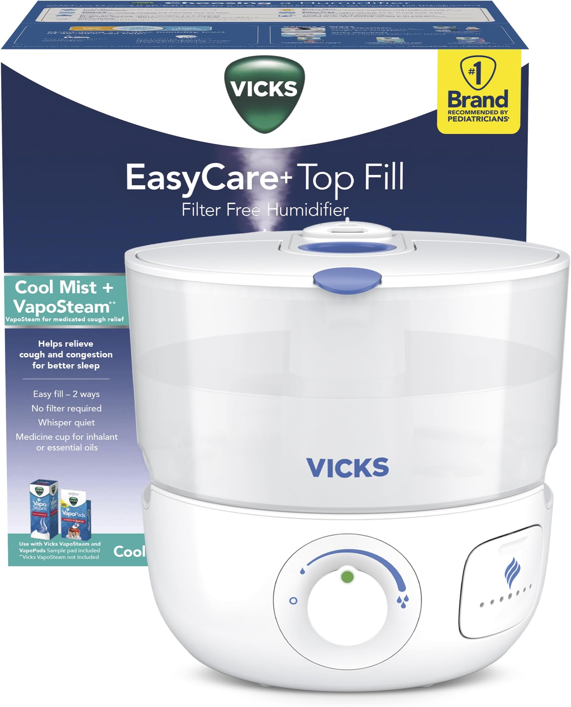 Amazon.com: Vicks Warm Mist Humidifier - Air Humidifier for Bedroom ...