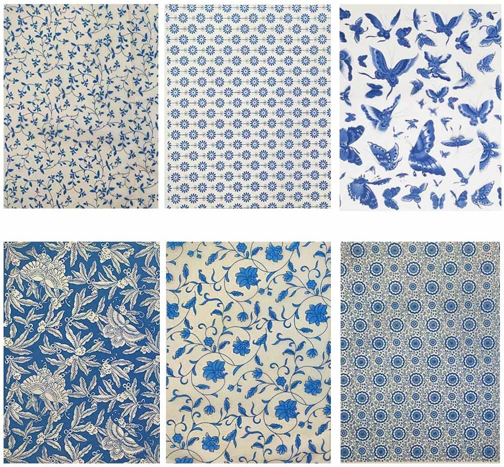 Primst 6PCS Pottery Art DIY Stickers Ceramic Clay Transfer Paper Flower ...